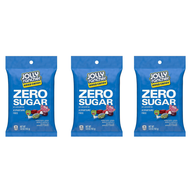 JOLLY RANCHER Sugar Free Fruit Candy, Individually Wrapped, 3.6 oz (3 ...