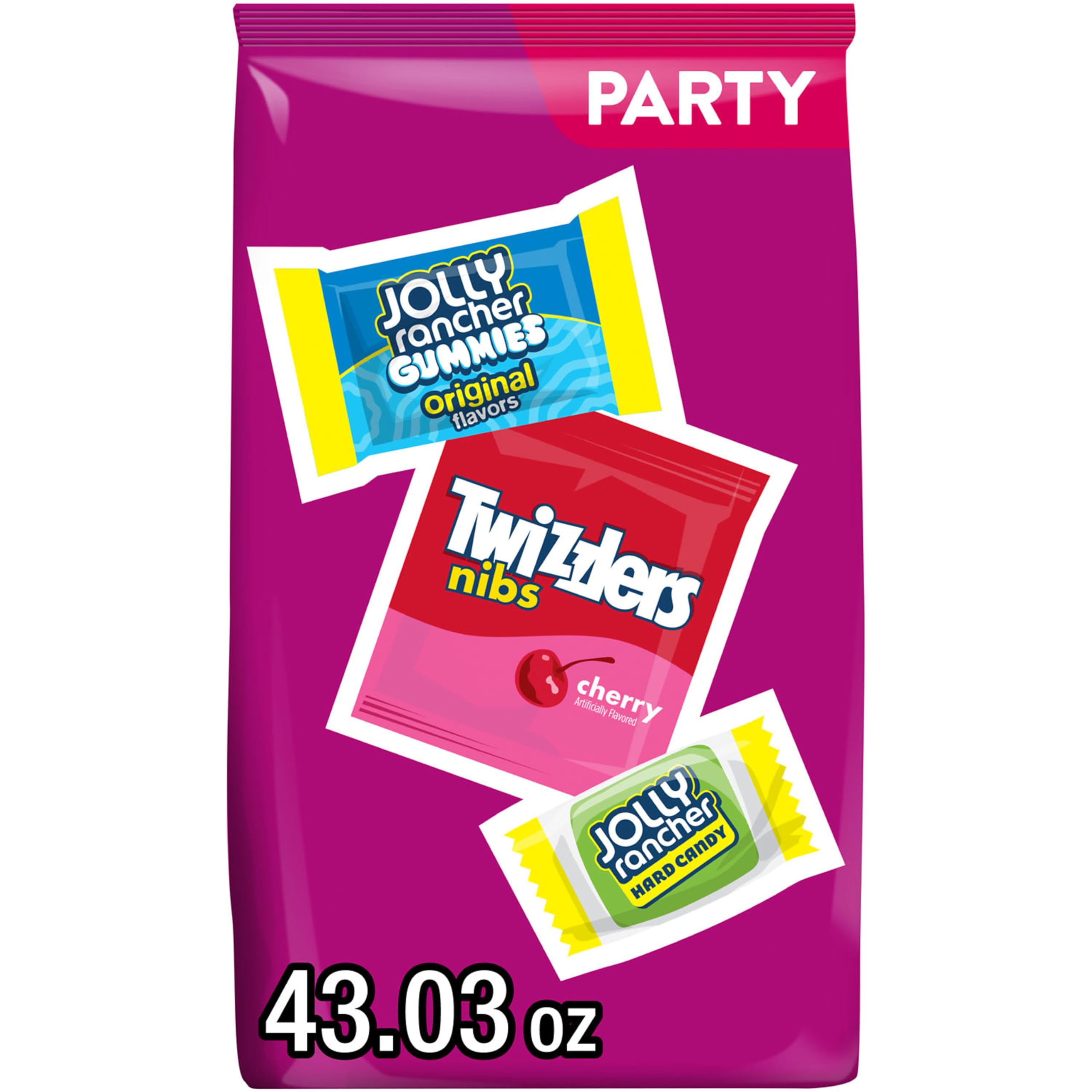JOLLY RANCHER and TWIZZLERS Assorted Fruit Flavored Candy Party Pack ...
