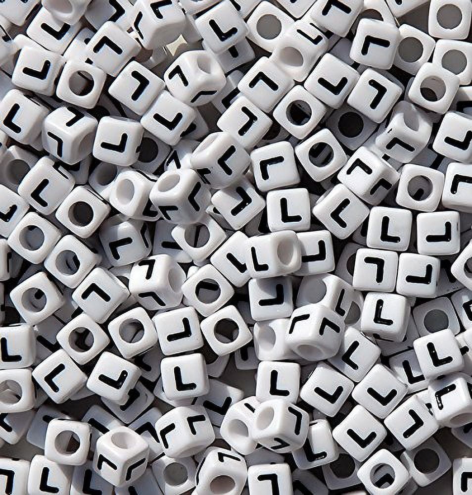 JOLLY STORE Crafts Letter "L" 7mm Cube Shape Alphabet Beads - Walmart.com