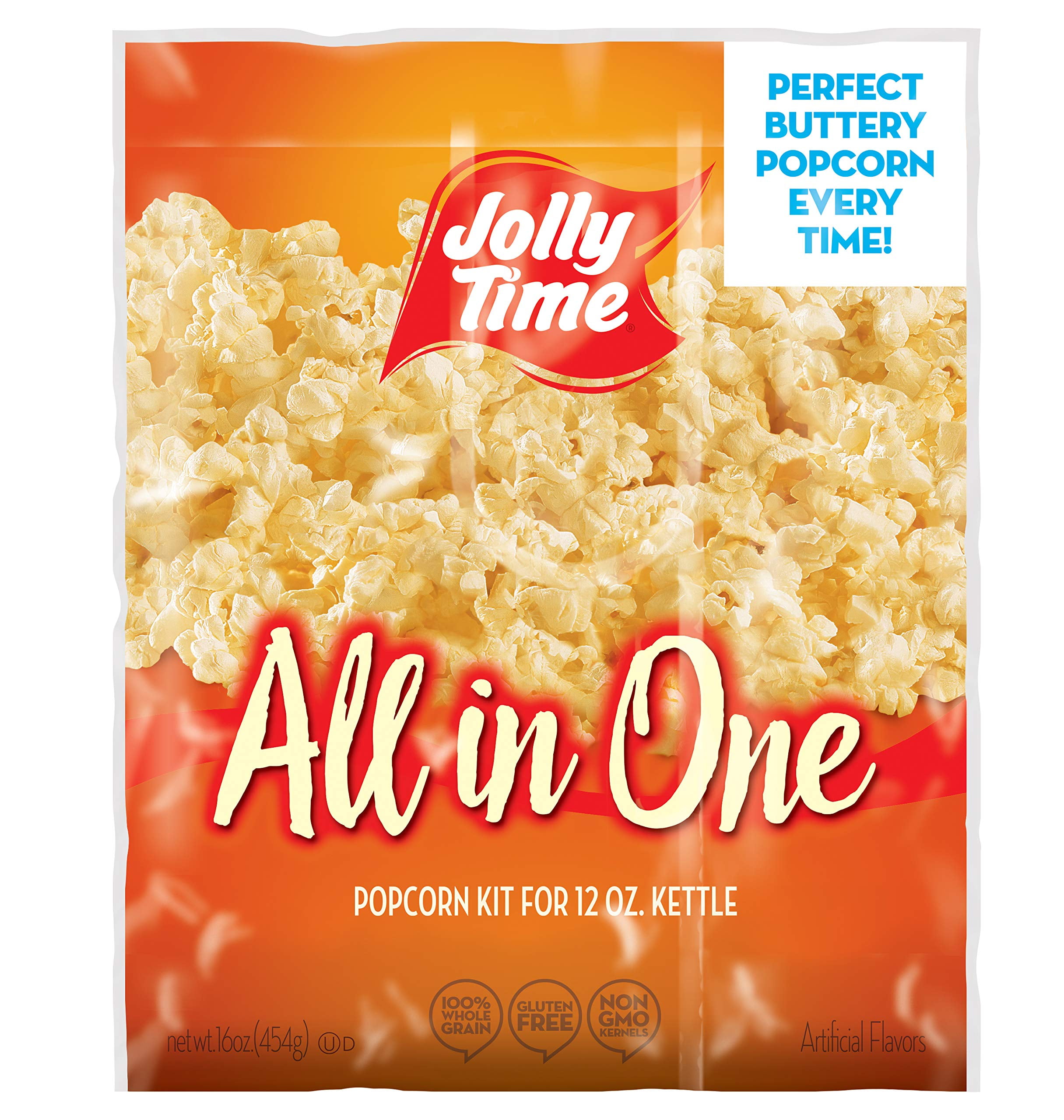 JOLLY TIME All in BCF26 One Popcorn Kit, Portion Packets with Kernels ...