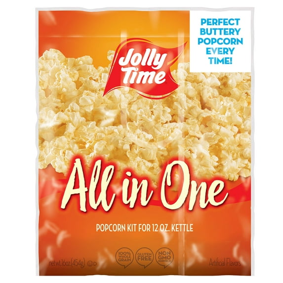JOLLY TIME All in BCF26 One Popcorn Kit, Portion Packets with Kernels ...