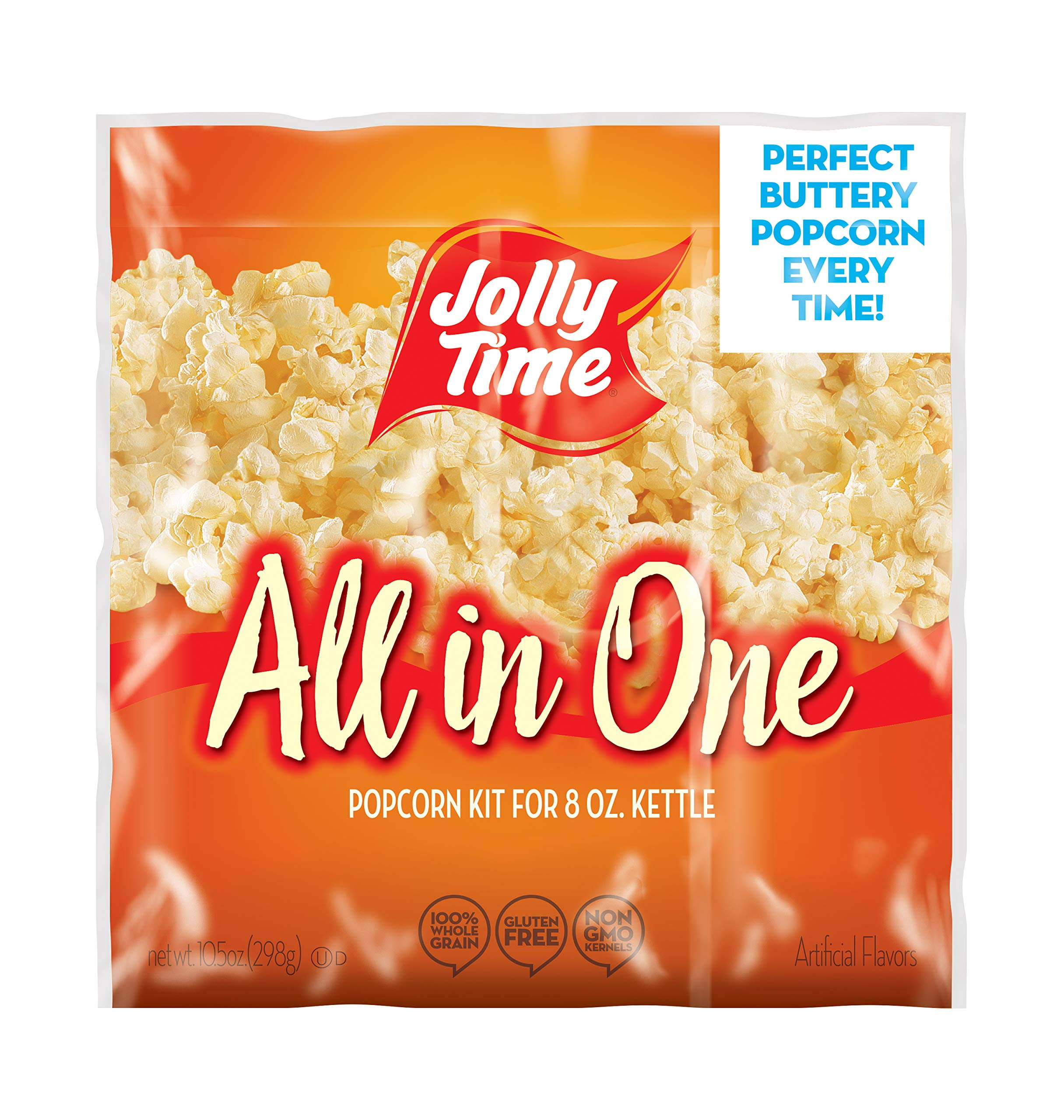 JOLLY TIME All in BCF26 One Popcorn Kit, Portion Packets with Kernels ...