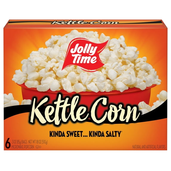 JOLLY TIME Gluten-Free Kettle Corn Microwave Popcorn, 6 Ct. 3 oz. Bags ...