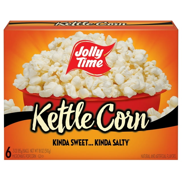 JOLLY TIME Gluten-Free Kettle Corn Microwave Popcorn, 6 Ct. 3 oz. Bags ...