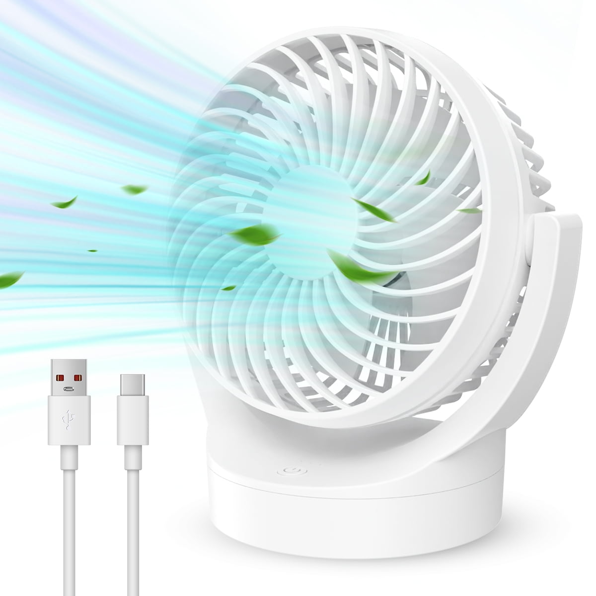 JOLTIX 7" Table Fan,3100mAh,Silent, Super Wind Power and Battery Life ...