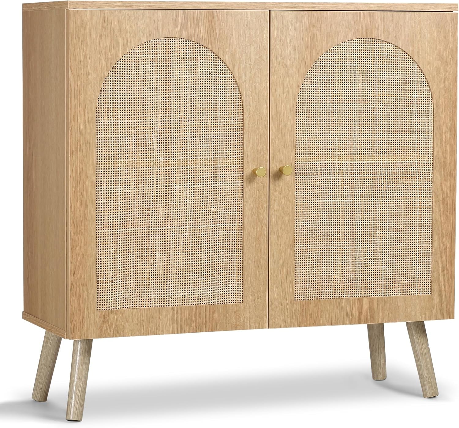 JOMEED Sideboard Buffet Cabinet with Storage, Accent Rattan Cabinet ...