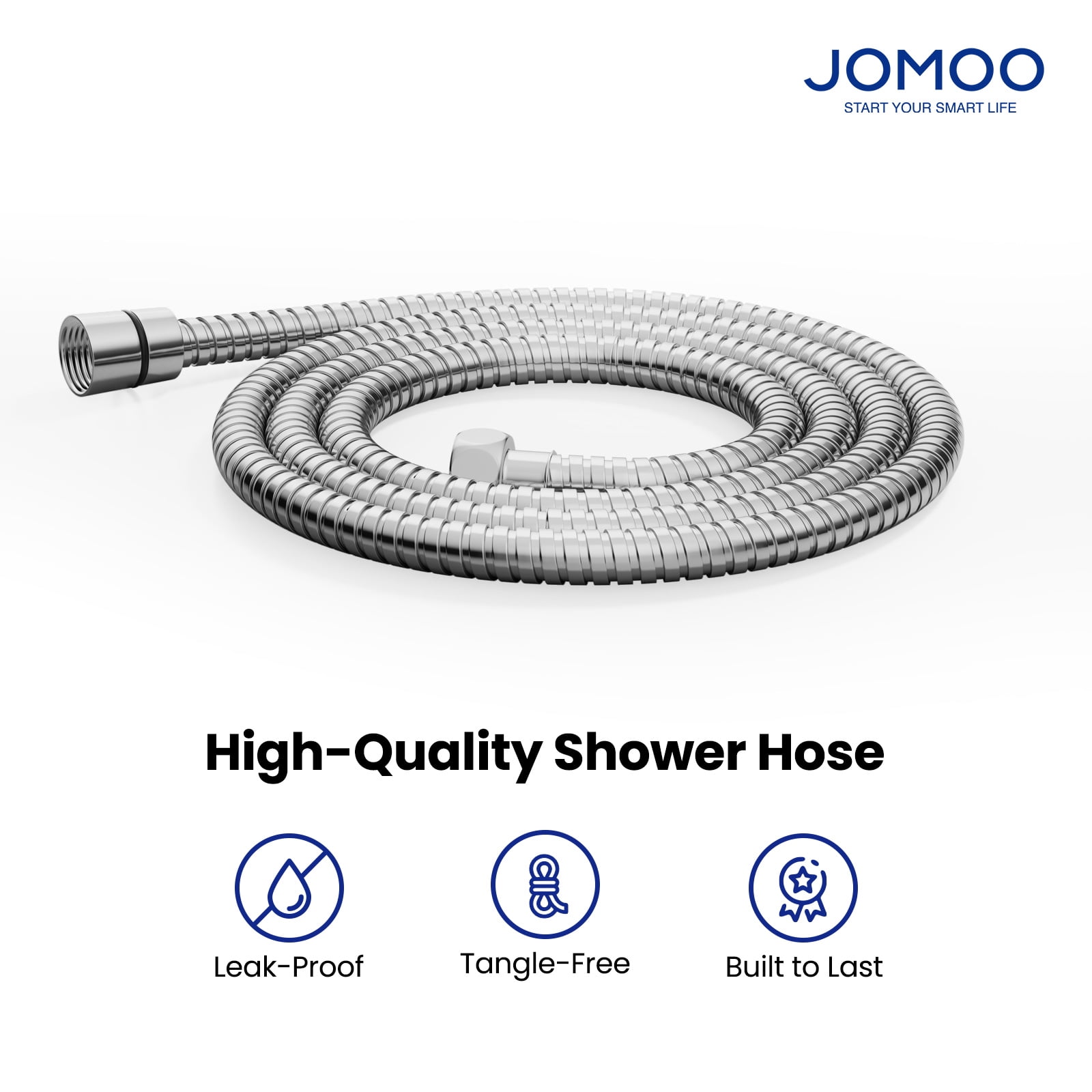 JOMOO Shower Hose Extra Long 118 Inches Flexible Stainless Steel ...