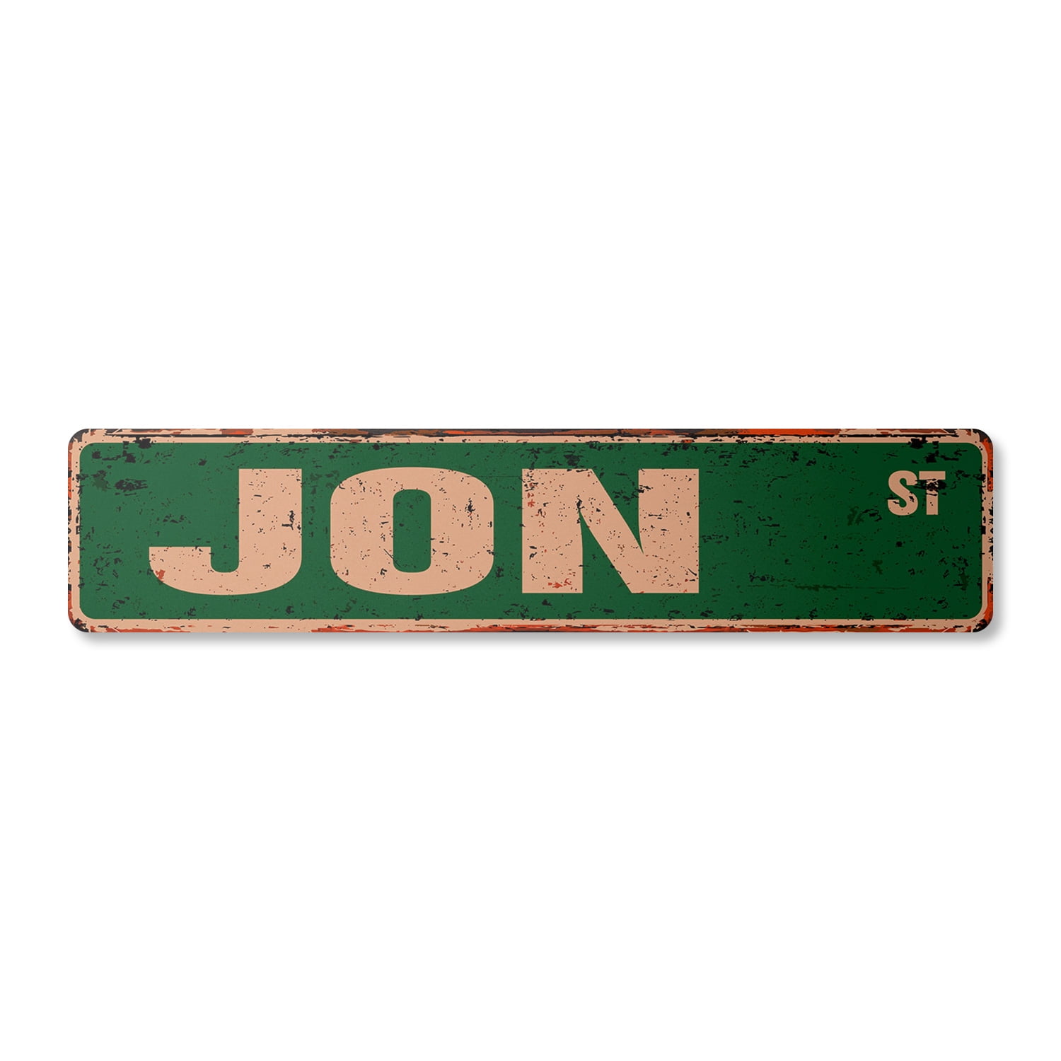 JON Vintage Plastic Street Sign Childrens Name Room Sign | Indoor ...