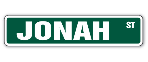 JONAH Street Sign Childrens Name Room Sign | Indoor/Outdoor | 36" Wide ...