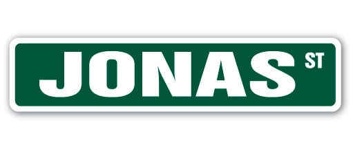 JONAS Street Sign Childrens Name Room Sign | Indoor/Outdoor | 36" Wide ...