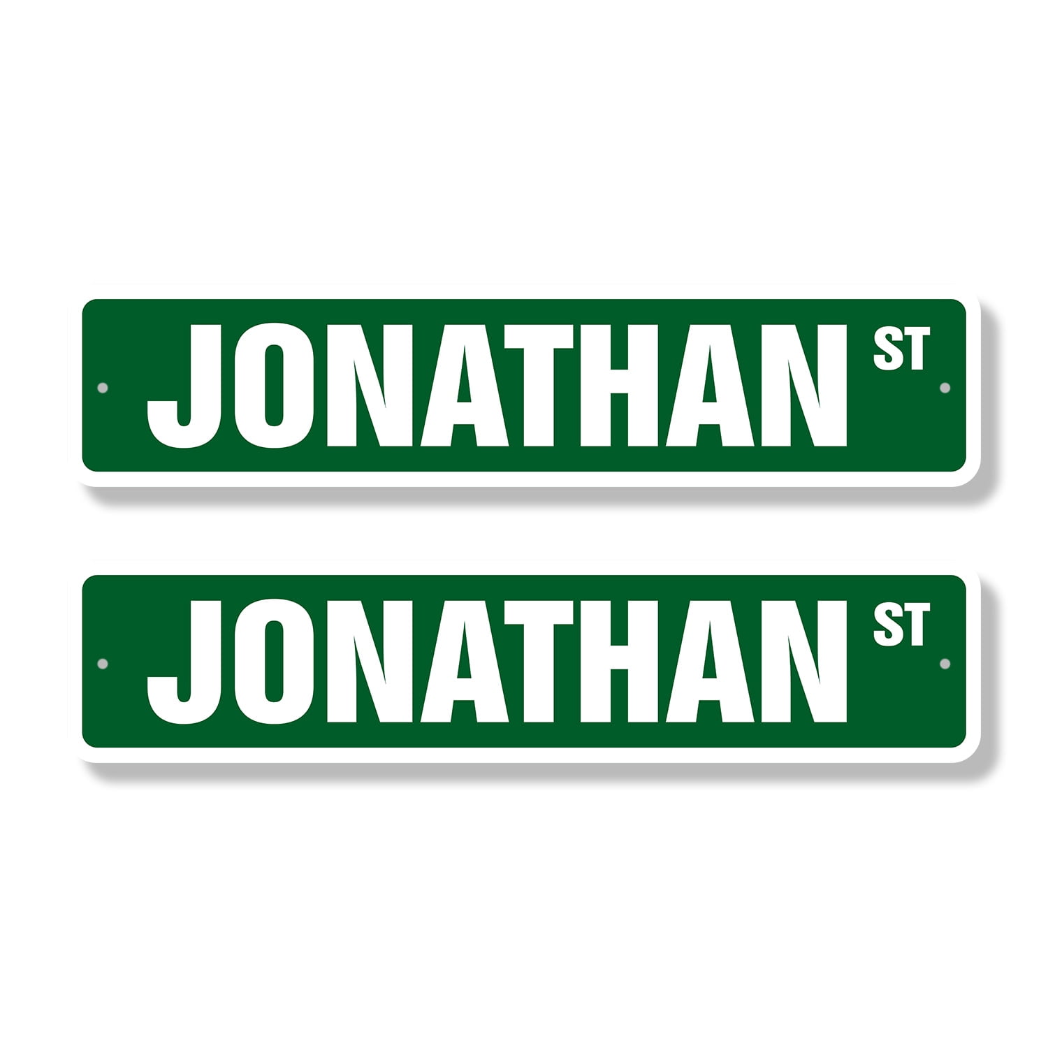 JONATHAN Classic Street Sign (2 Pack) Childrens Name Room Sign Road ...