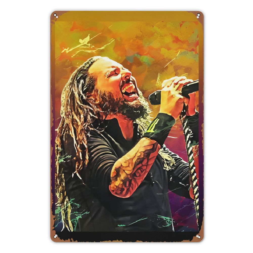JONATHAN DAVIS music poster Retro tin Sign Wall Art Decor Metal Sign ...