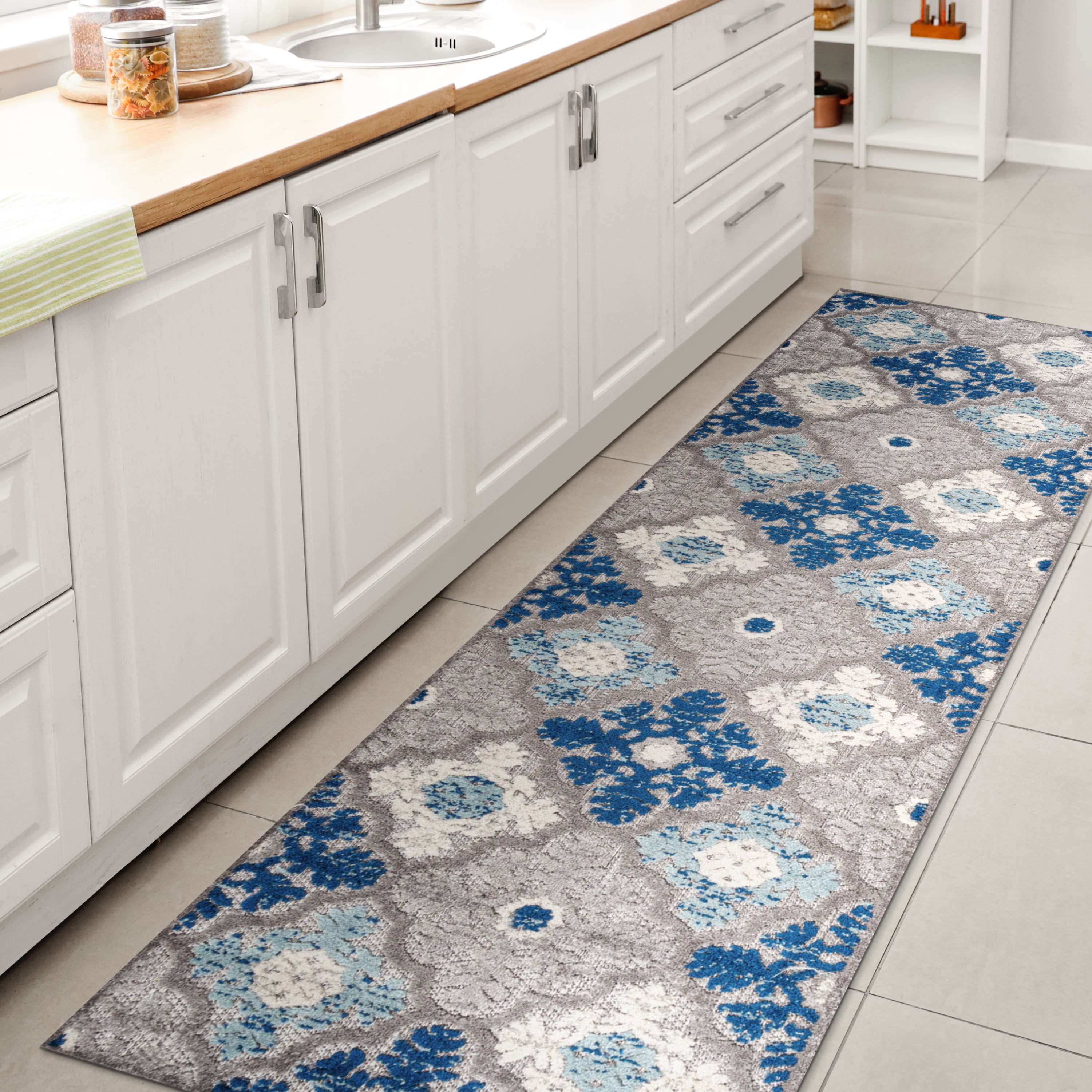 JONATHAN Y AMC105B-210 Cassis Ornate Ogee Trellis High-Low Light Gray ...