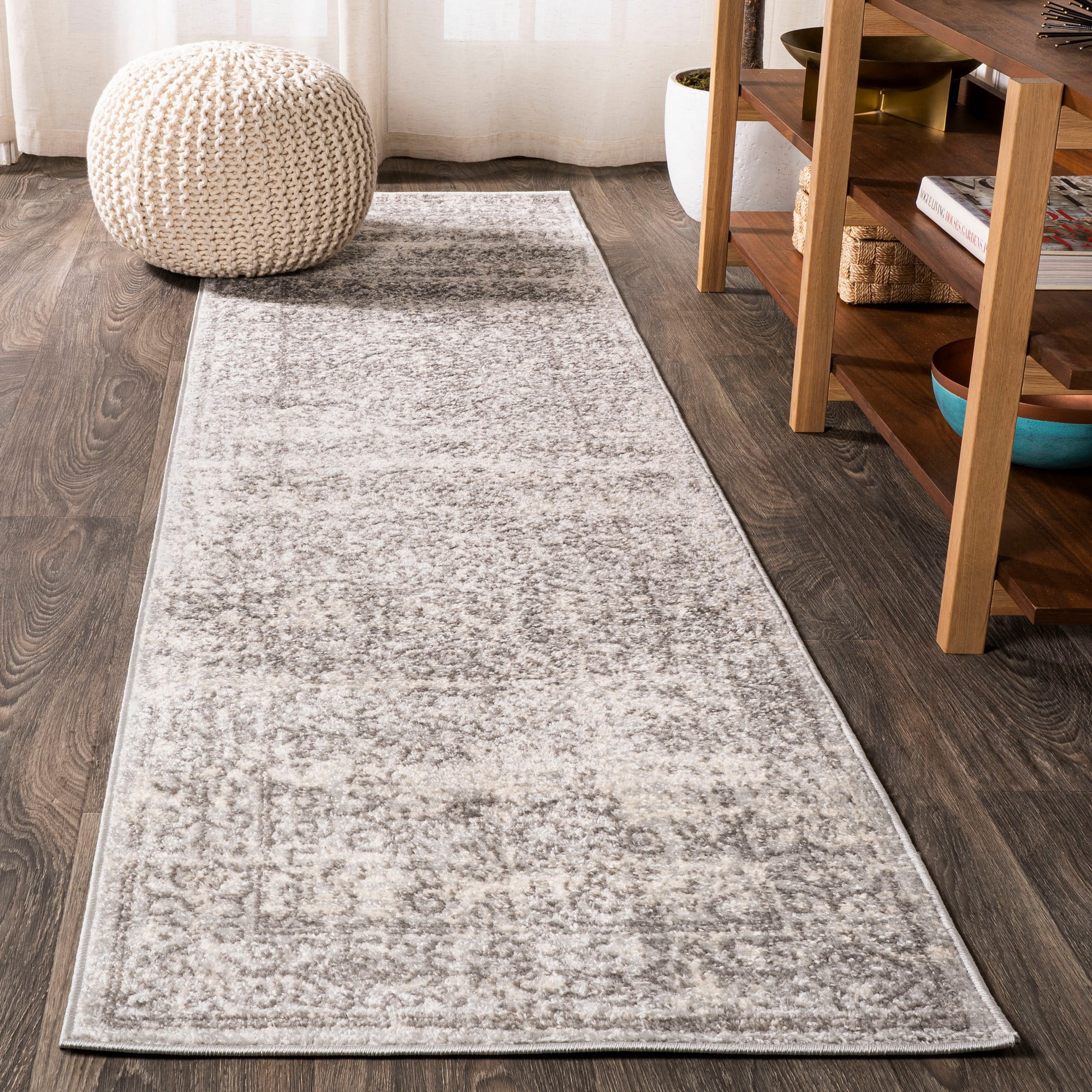 JONATHAN Y BMF108D-28 Ferro Filigree Gray/Dark Gray 2 ft. x 8 ft ...