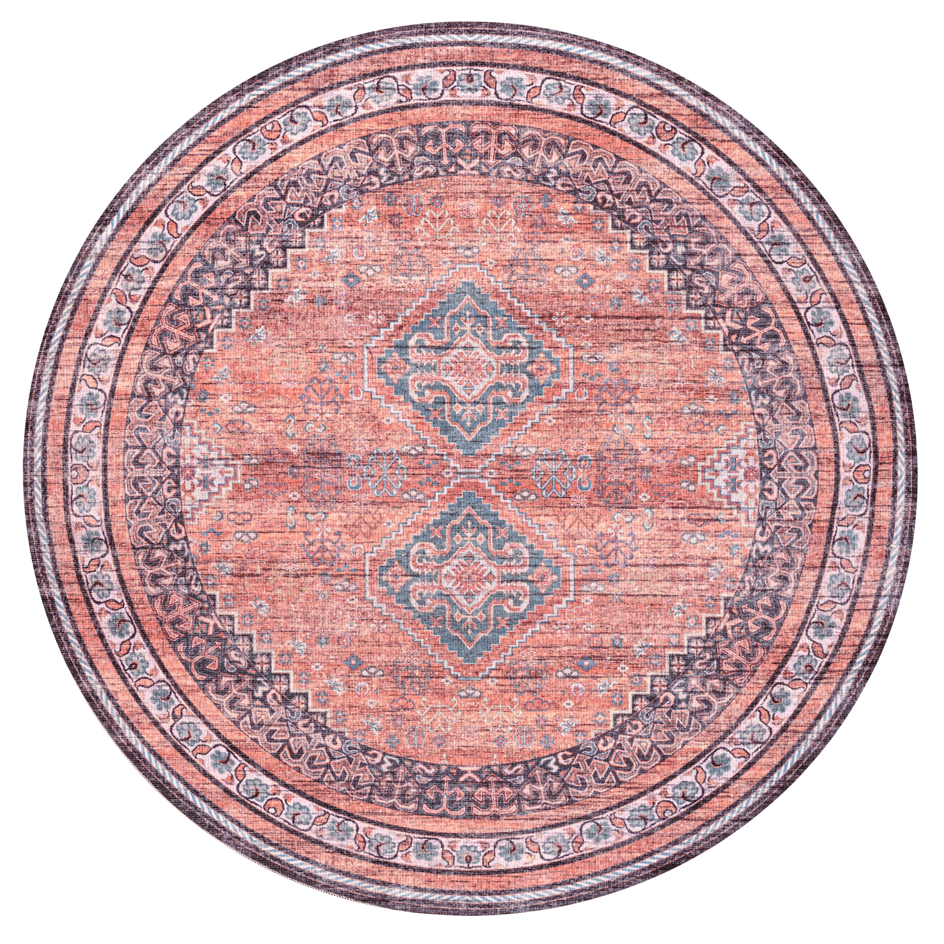 JONATHAN Y Didim Geometric Medallions Machine Washable Area Rug 8 ...