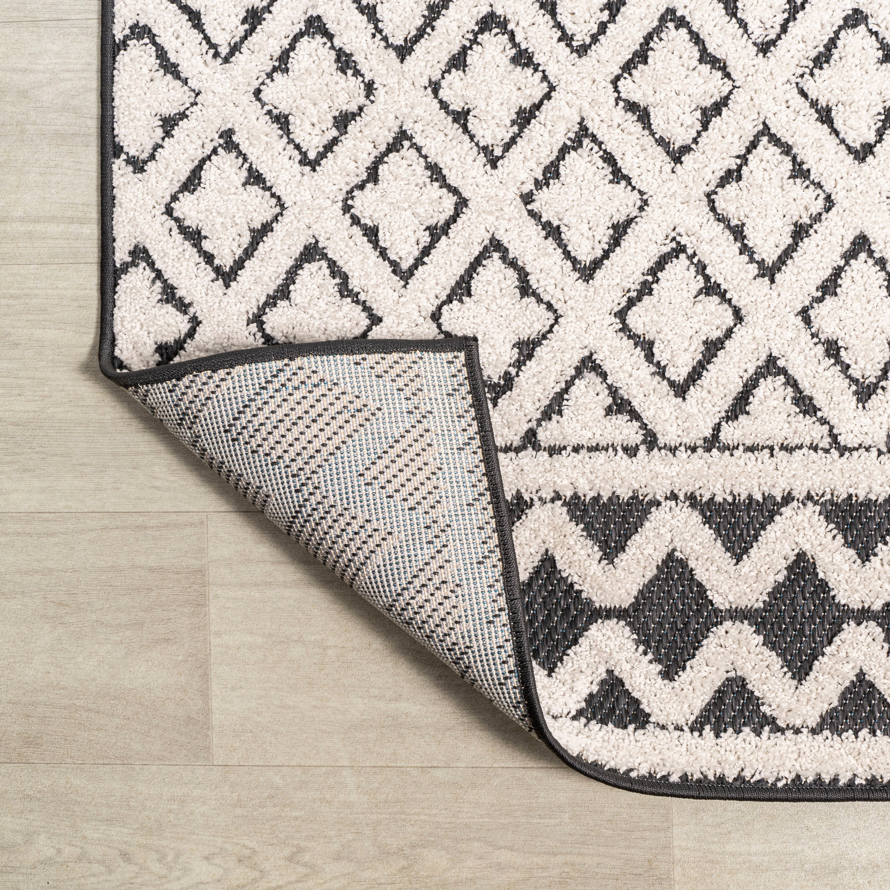 JONATHAN Y Duenas High-Low Two-Tone Monstera Leaf Area Rug 2 X 8 ...
