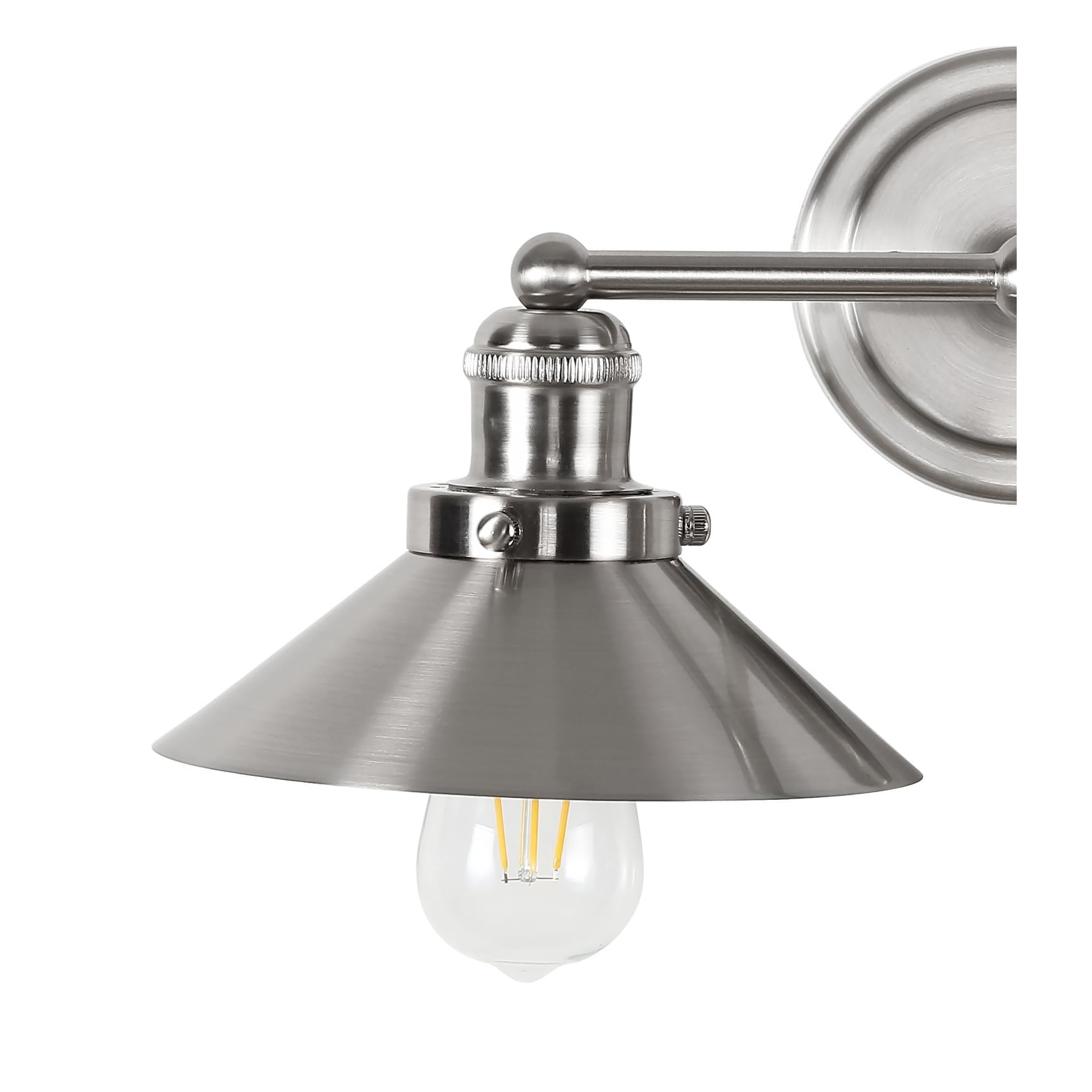 JONATHAN Y Florence Metal Shade Sconce, by 3-Light - Nickel - Walmart.com