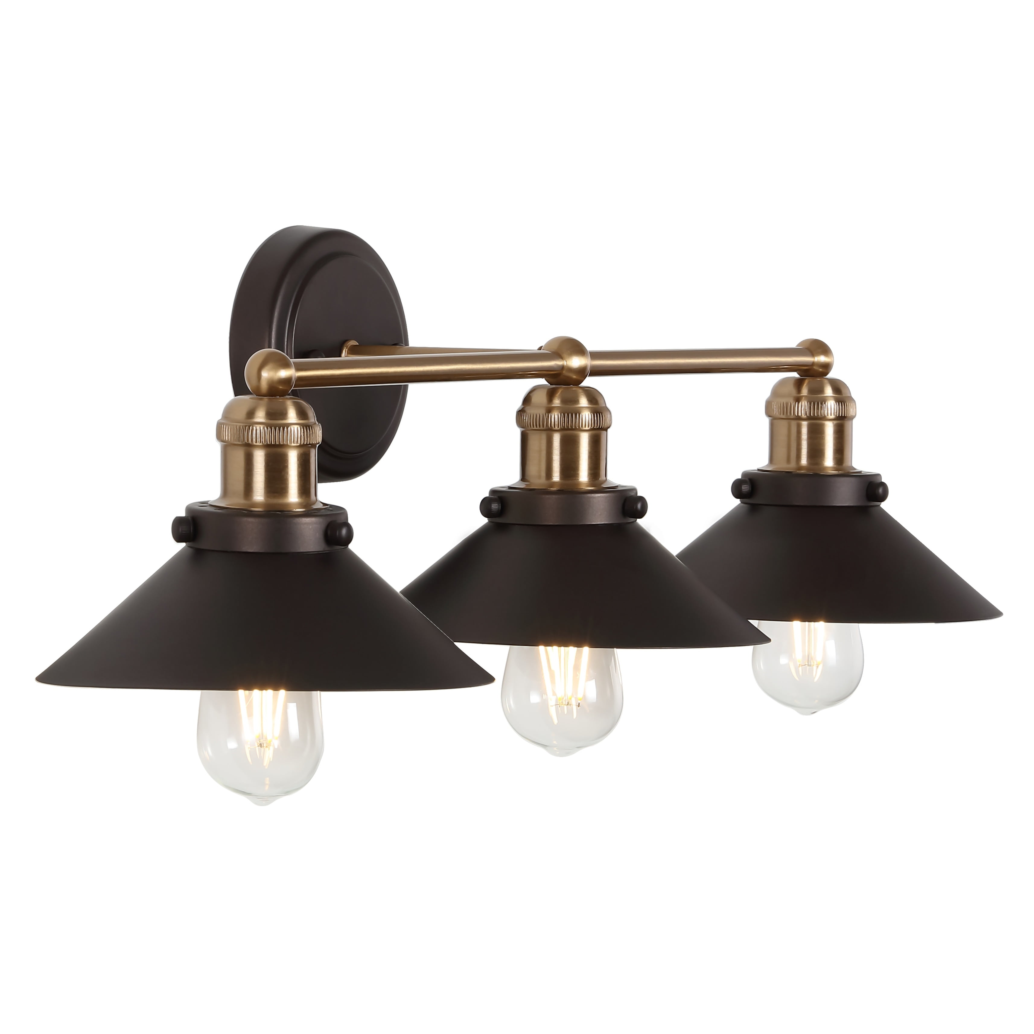 JONATHAN Y Florence Metal Shade Sconce, by 3-Light - Oil Rubbed Bronze ...