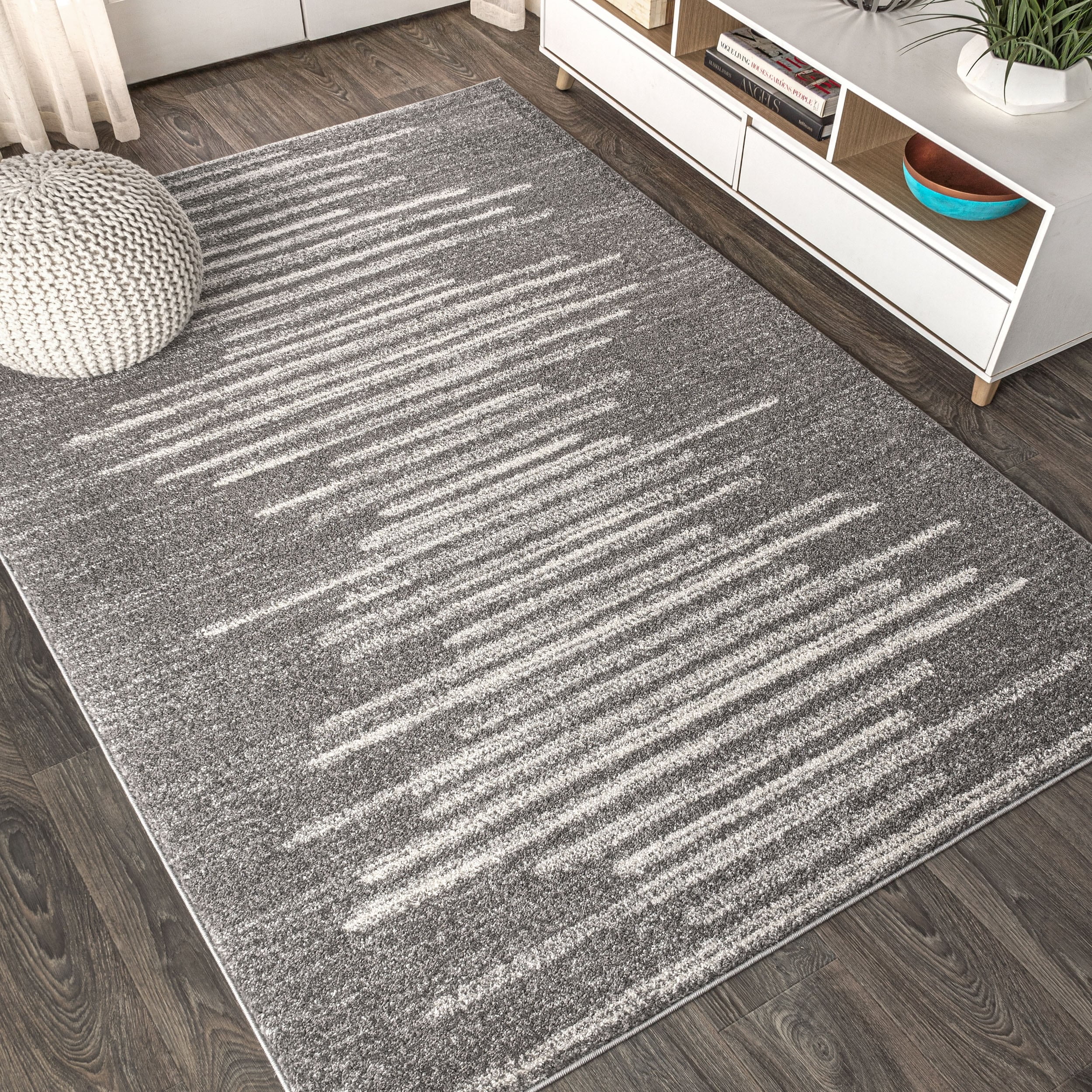 JONATHAN Y JONATHAN Y Aisha Berber Stripe Geometric Area Rug 3 X 5 - Gray/Cream - Walmart.com