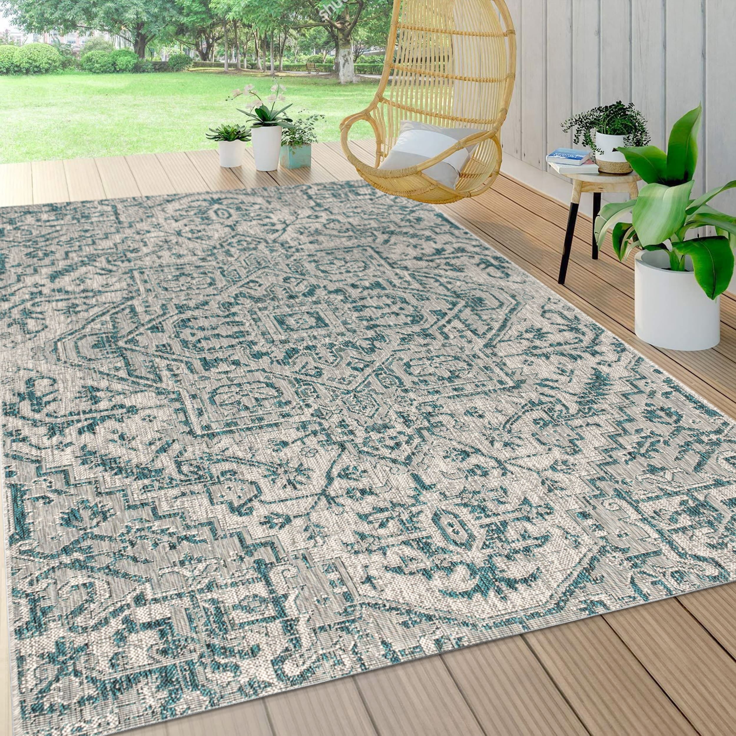 JONATHAN Y JONATHAN Y Charleston Medallion Indoor/Outdoor Area Rug 9 X ...