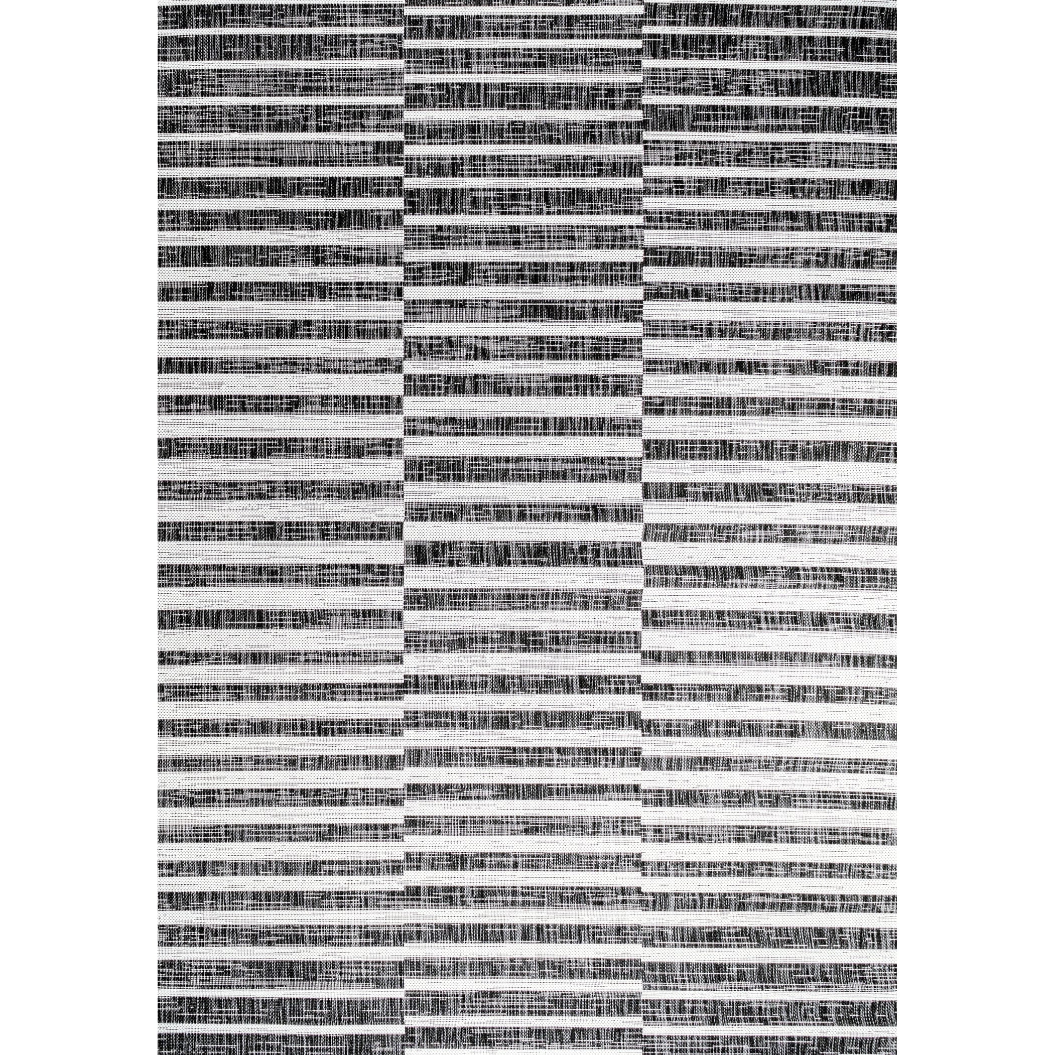 JONATHAN Y JONATHAN Y Grid Modern Offset Stripe Indoor/Outdoor Area Rug ...