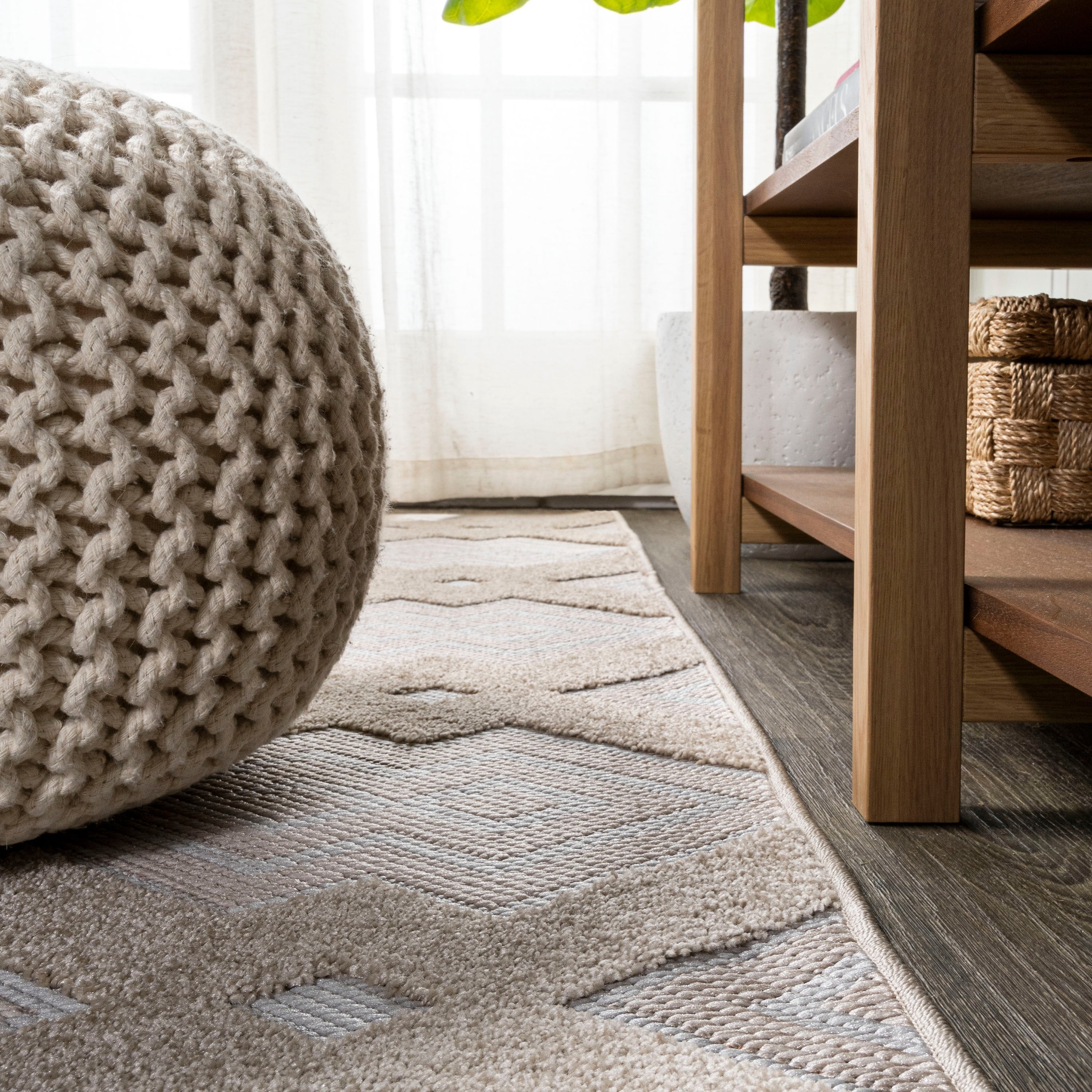 JONATHAN Y JONATHAN Y Haze High-Low Pile Ogee Trellis Tone-on-Tone ...