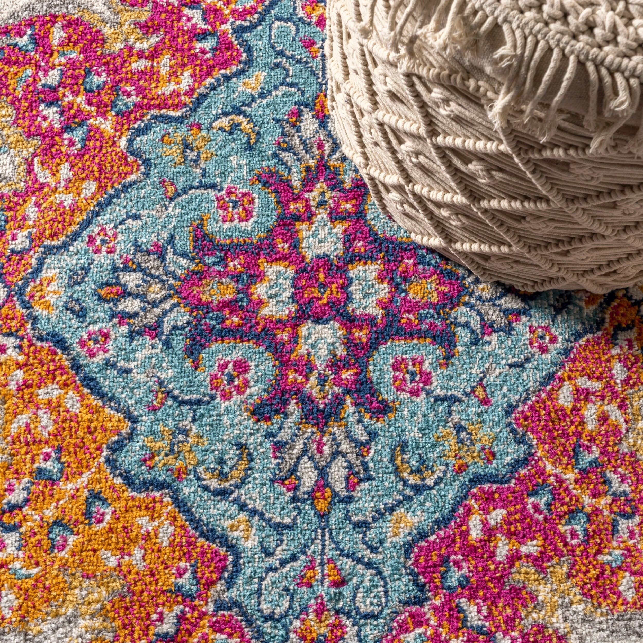 JONATHAN Y JONATHAN Y Inigo FLAIR Boho Vintage Medallion Area Rug 8 ...