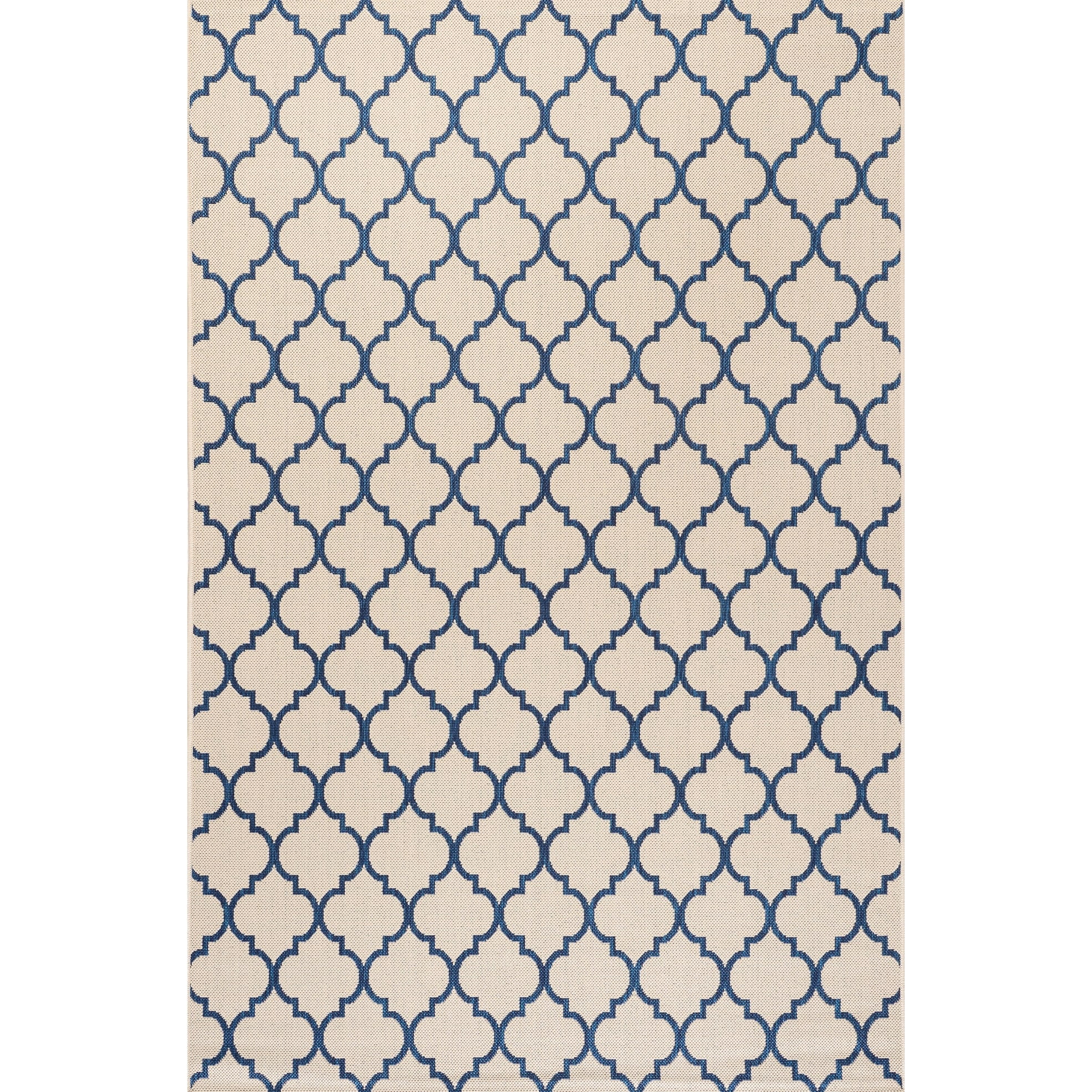 JONATHAN Y JONATHAN Y Isla Ogee Trellis Indoor/Outdoor Area Rug 5 X 8 - Beige/Navy - Walmart.com