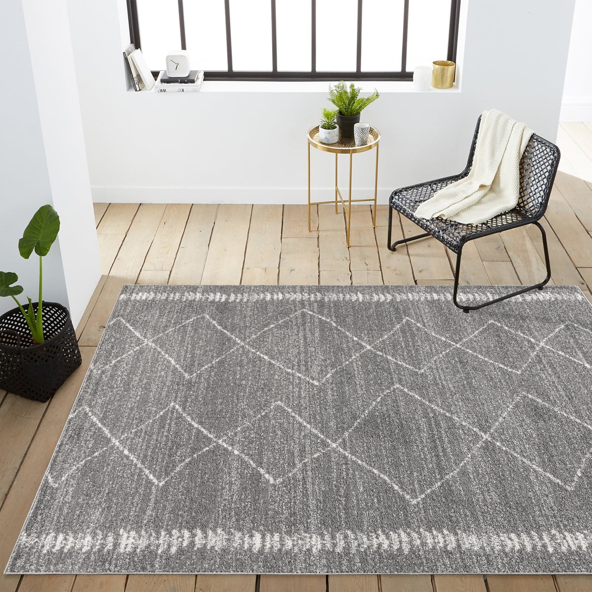 JONATHAN Y JONATHAN Y Lyla Moroccan Beni Souk Area Rug 8 X 10 - Gray ...