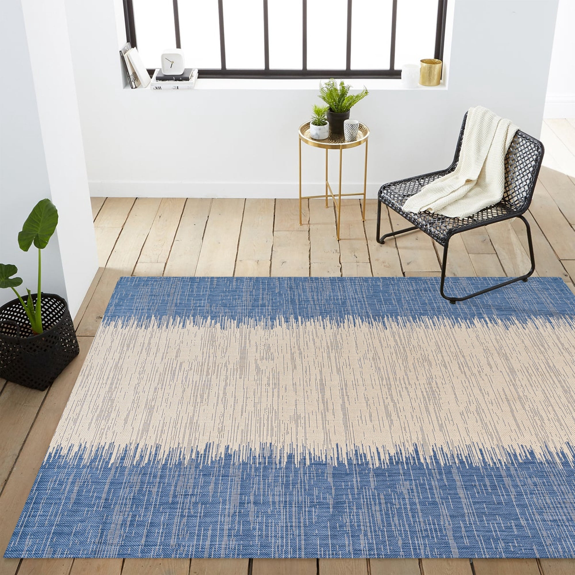 JONATHAN Y JONATHAN Y Madaba Modern Strie' Indoor/Outdoor Area Rug 5 X ...