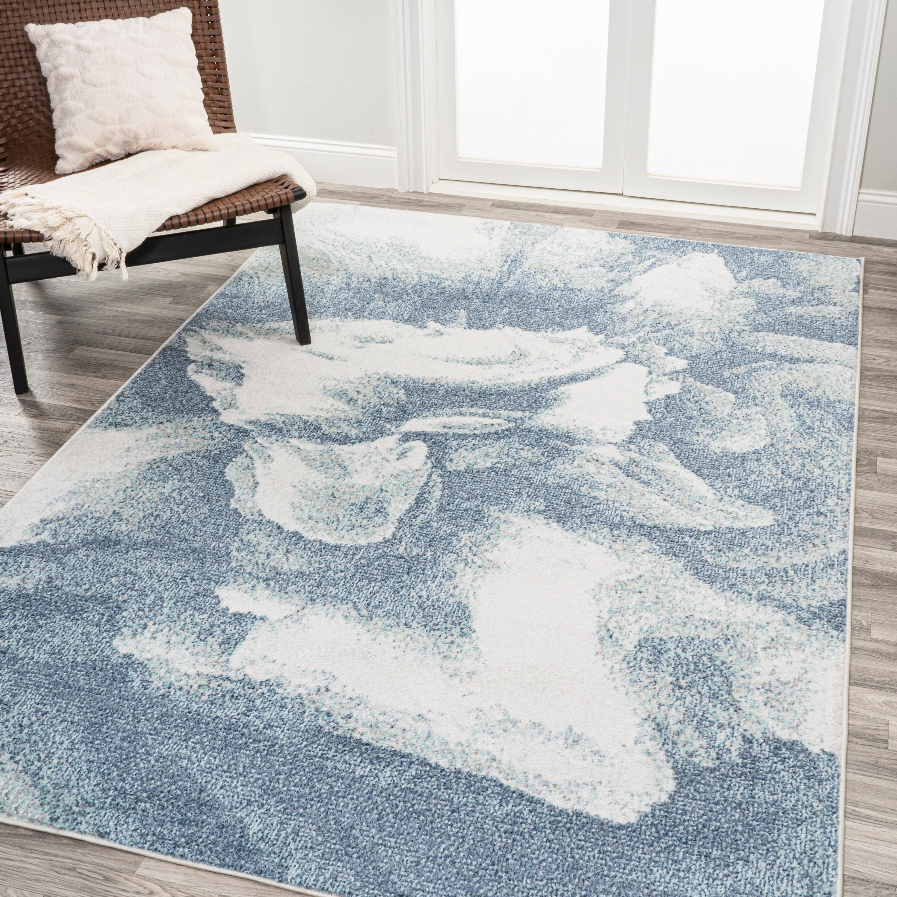 JONATHAN Y JONATHAN Y Marmo Abstract Two-Tone Modern Area Rug 5 X 8 ...