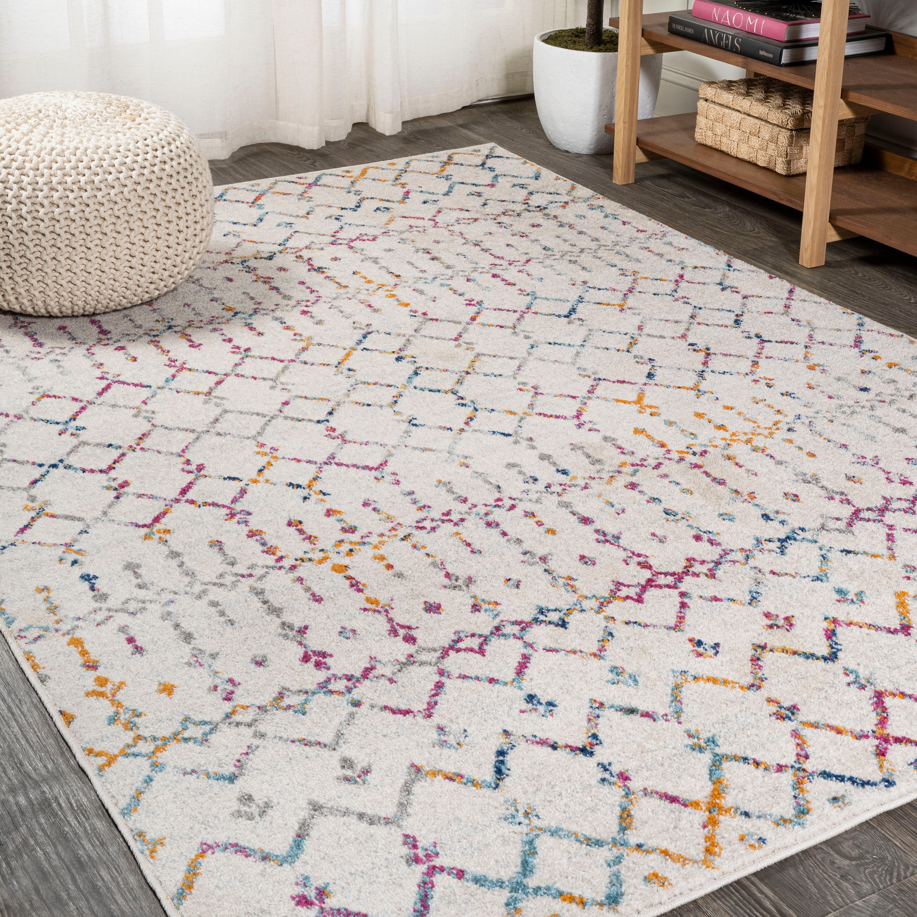 JONATHAN Y JONATHAN Y Modern HYPE Boho Vintage Diamond Area Rug 5 X 8 ...