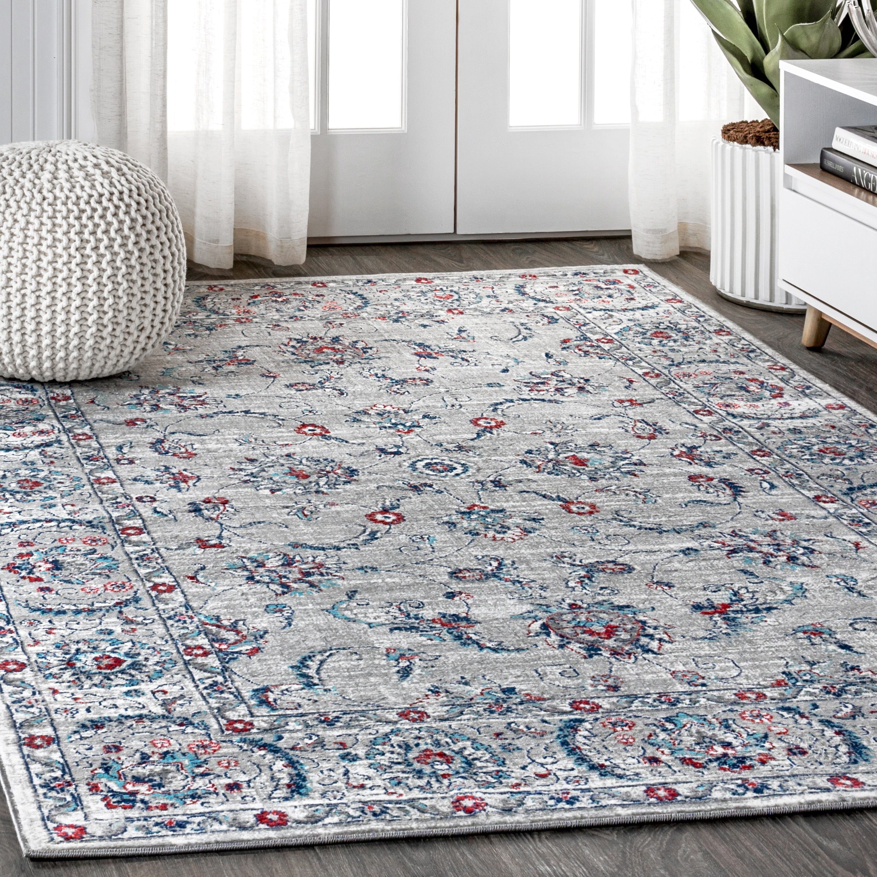 JONATHAN Y JONATHAN Y Traditional Persian Vintage Area Rug 5' Round ...