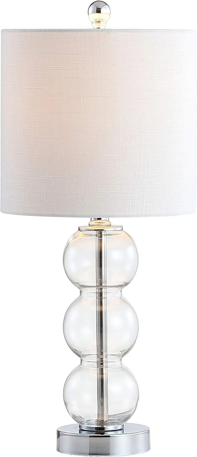 JONATHAN Y JYL1021D February 21" Glass/Metal LED Table Lamp Contemporary Bedside Desk Nightstand ...