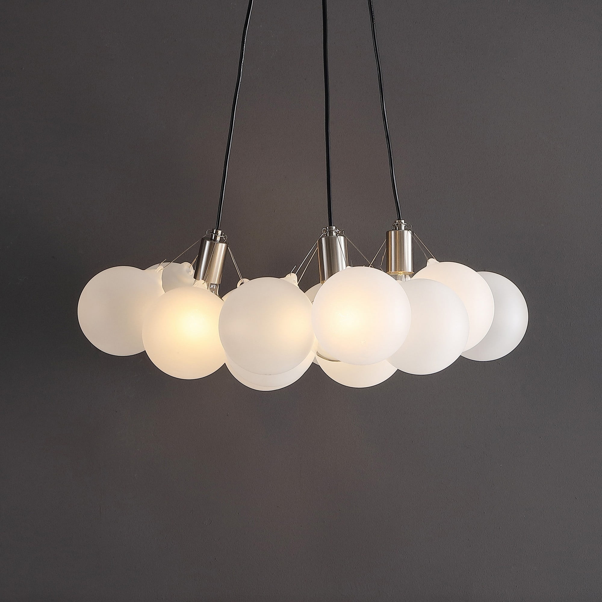 JONATHAN Y JYL1329A Aubrey 24" 3-Light Mid-Century Glam Frosted Glass ...