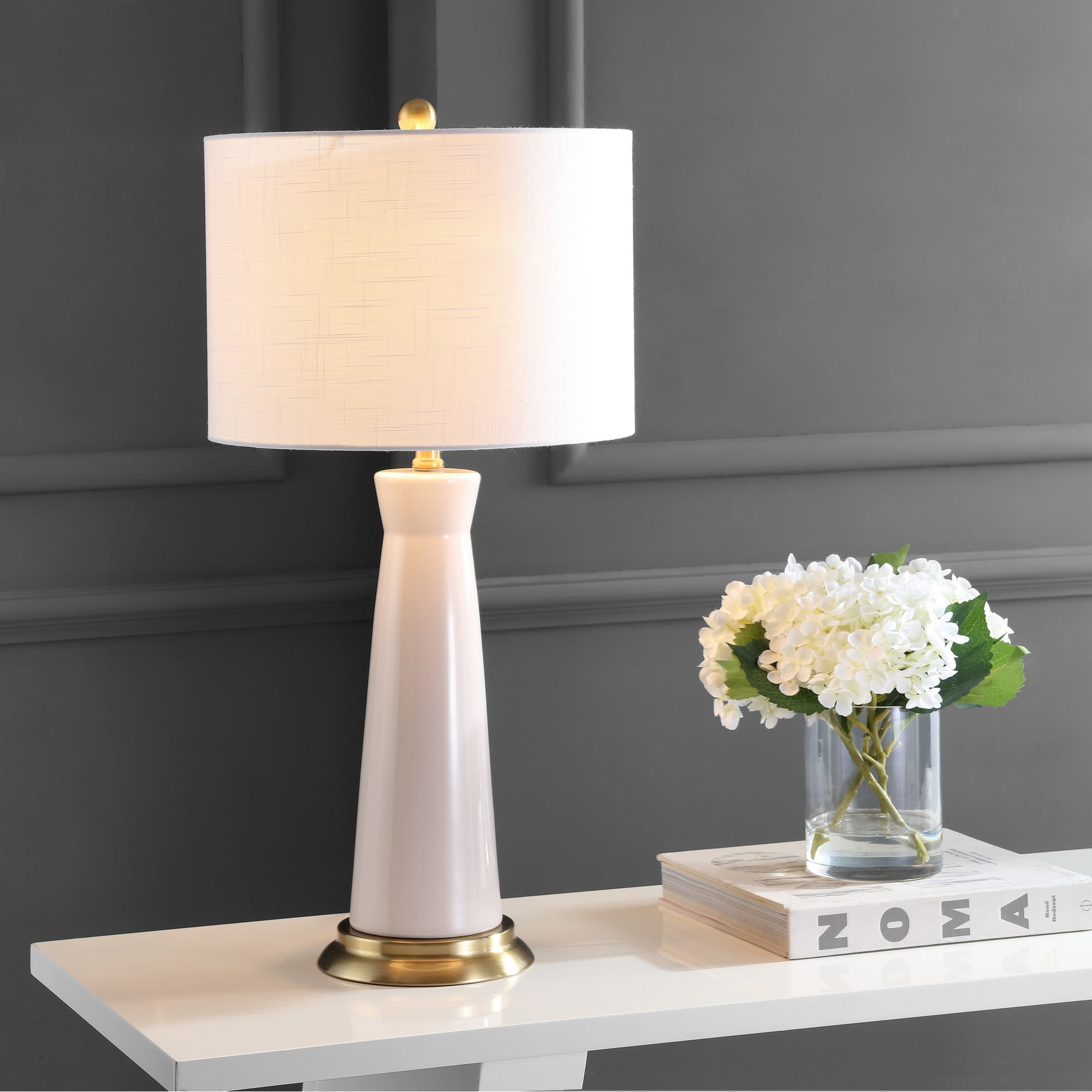 JONATHAN Y JYL3046A Hartley 29" Ceramic Column LED Table Lamp ...