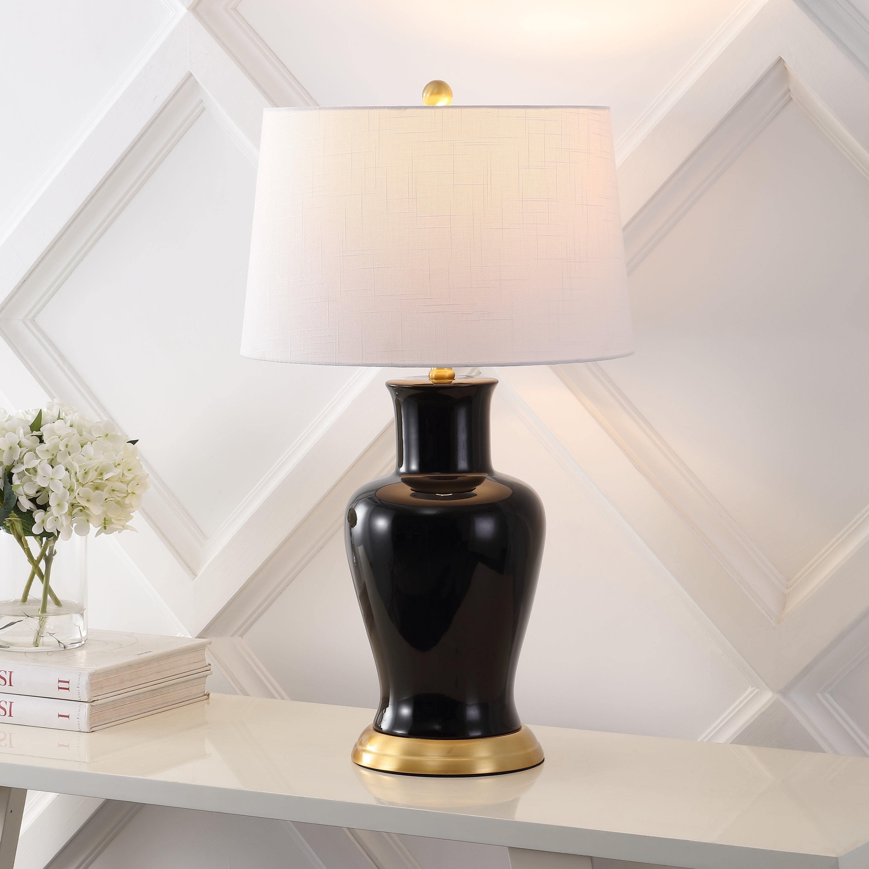 JONATHAN Y Julian 29" Traditional Classic Ceramic Urn LED Table Lamp ...