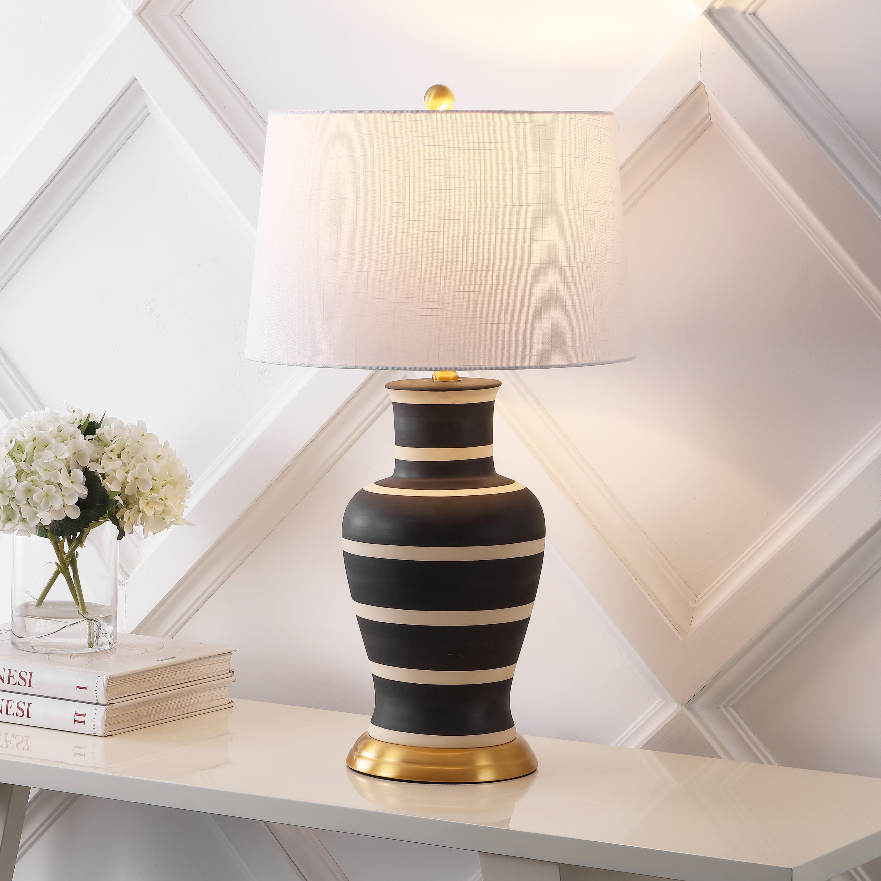 JONATHAN Y Julian 29" Traditional Classic Ceramic Urn LED Table Lamp ...
