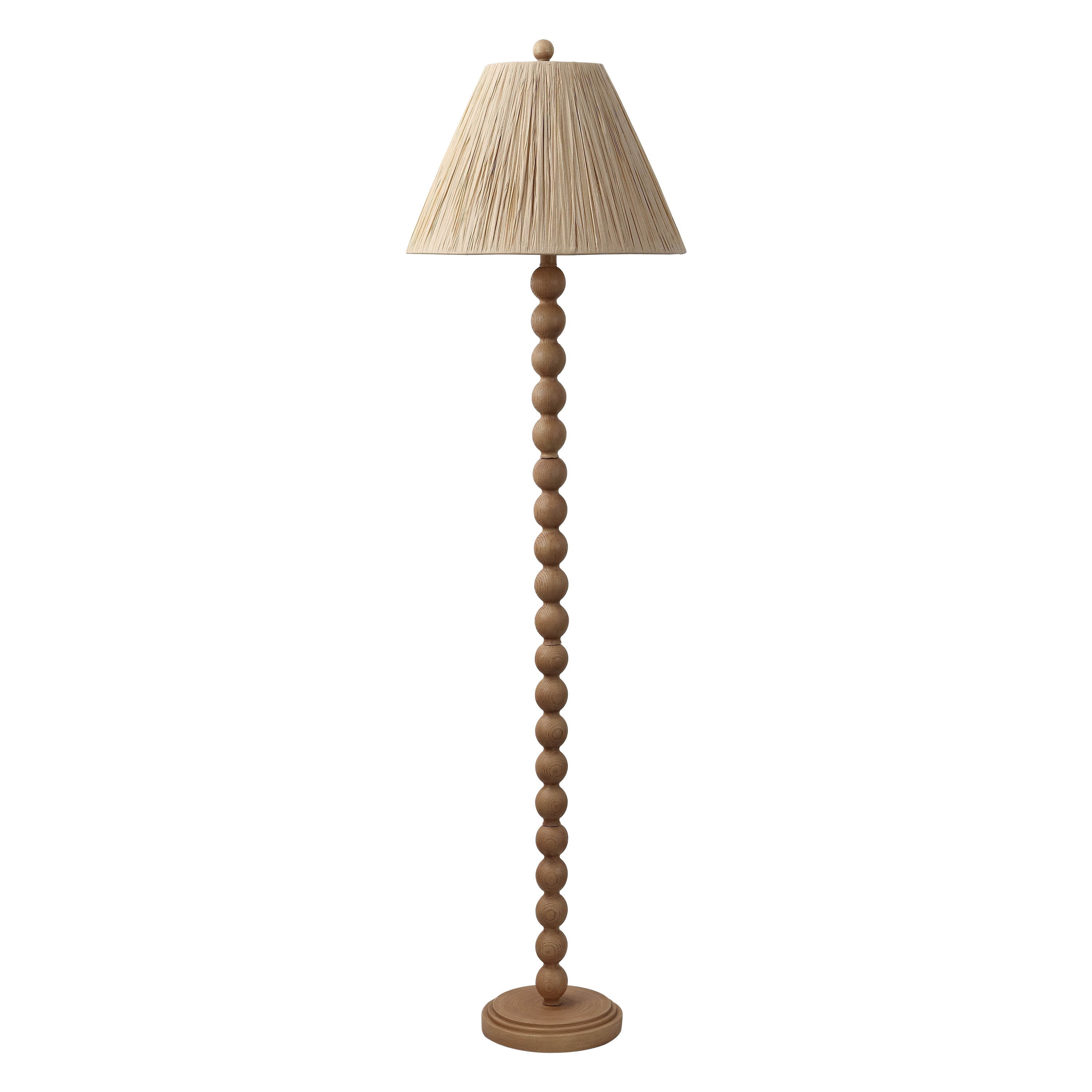 JONATHAN Y Wren 61.5" Modern Rustic Bobbin Pleated Paper Shade/Resin ...