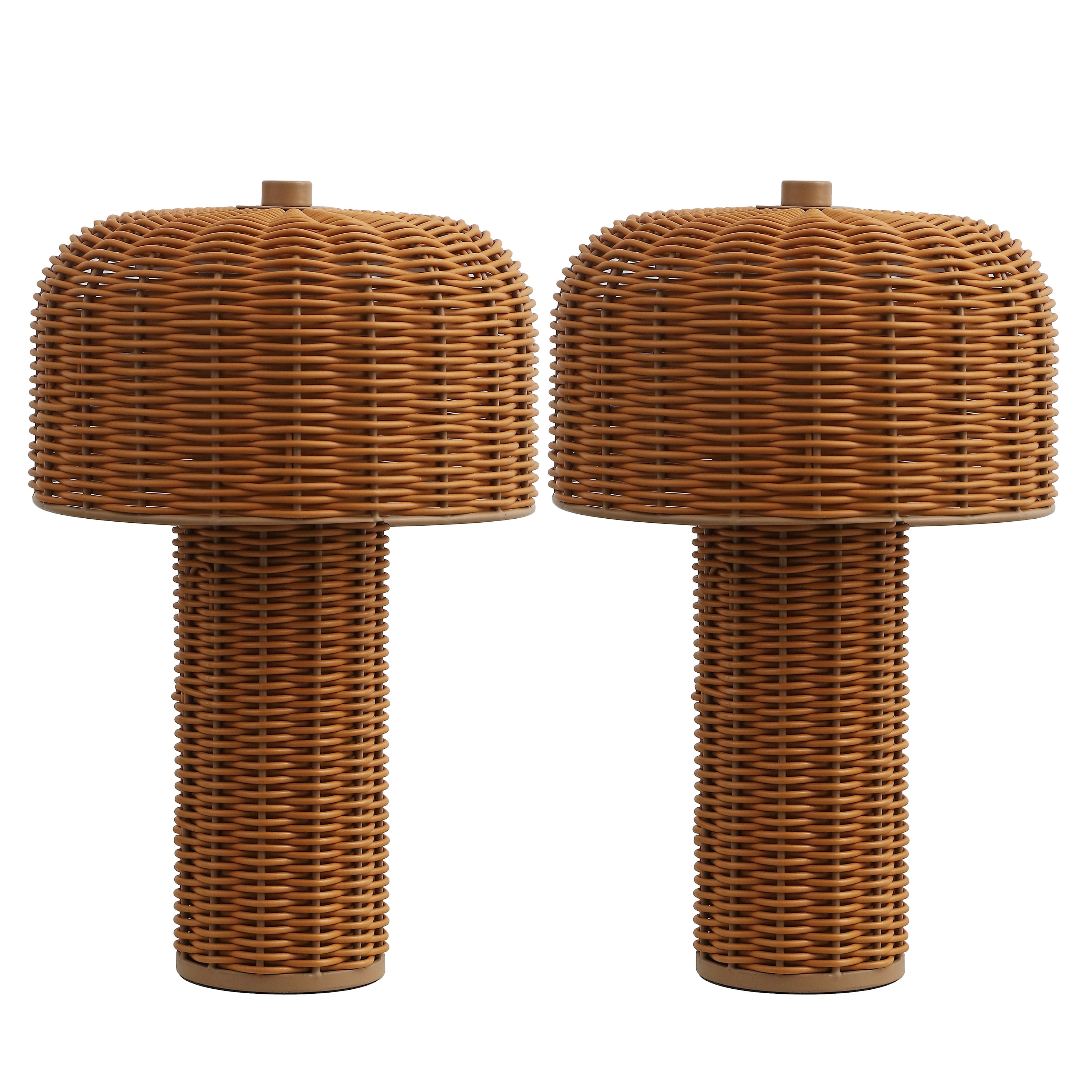 JONATHAN Y Mia 10" Modern Scandinavian Indoor/Outdoor Faux Wicker ...