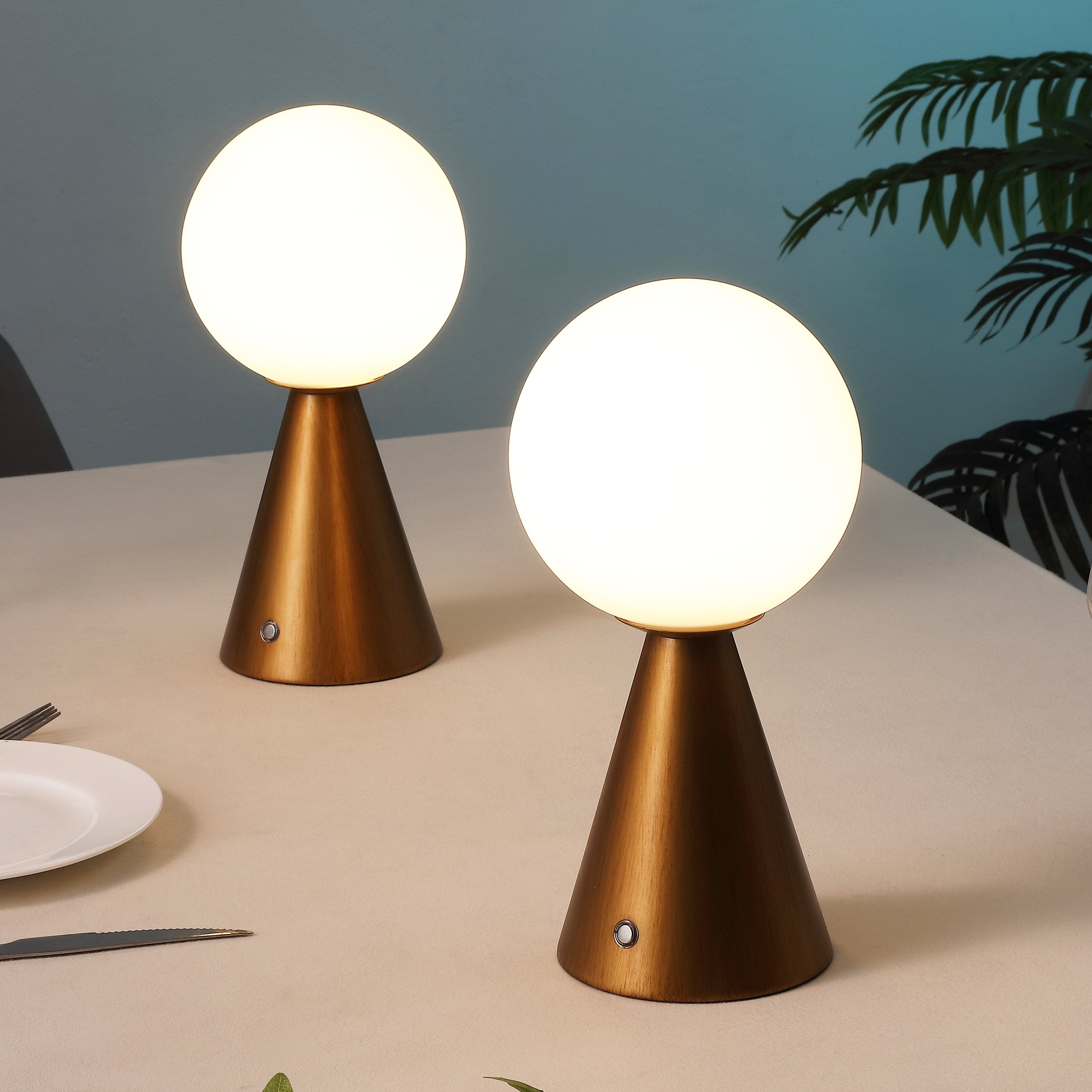 JONATHAN Y JYL7159D-SET2 Macie 11.75" Modern Minimalist Globe ...