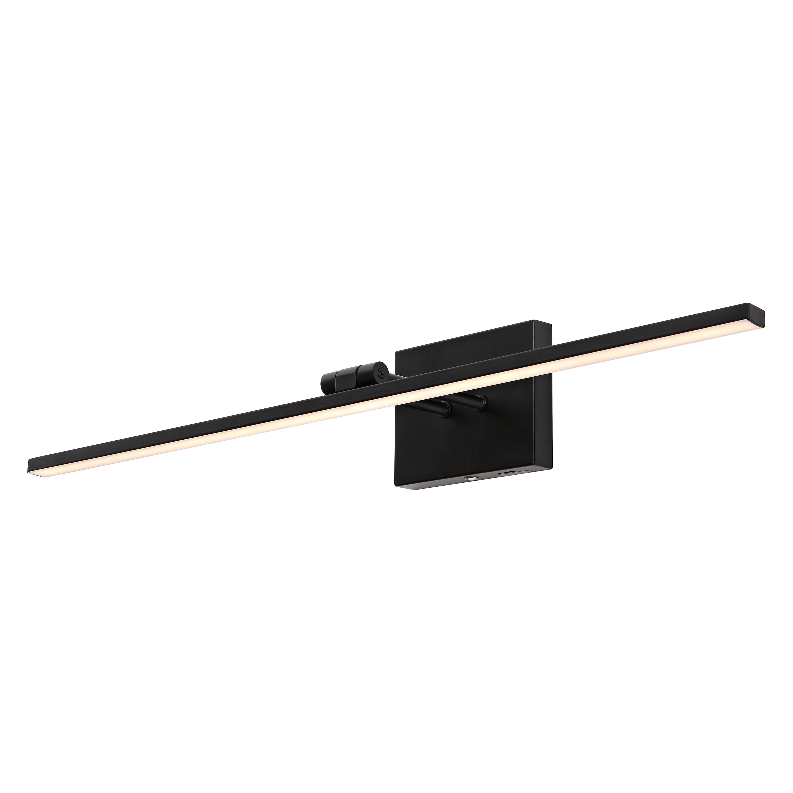 JONATHAN Y Santino 28" Modern Minimalist Swivel Integrated Dimmable LED ...