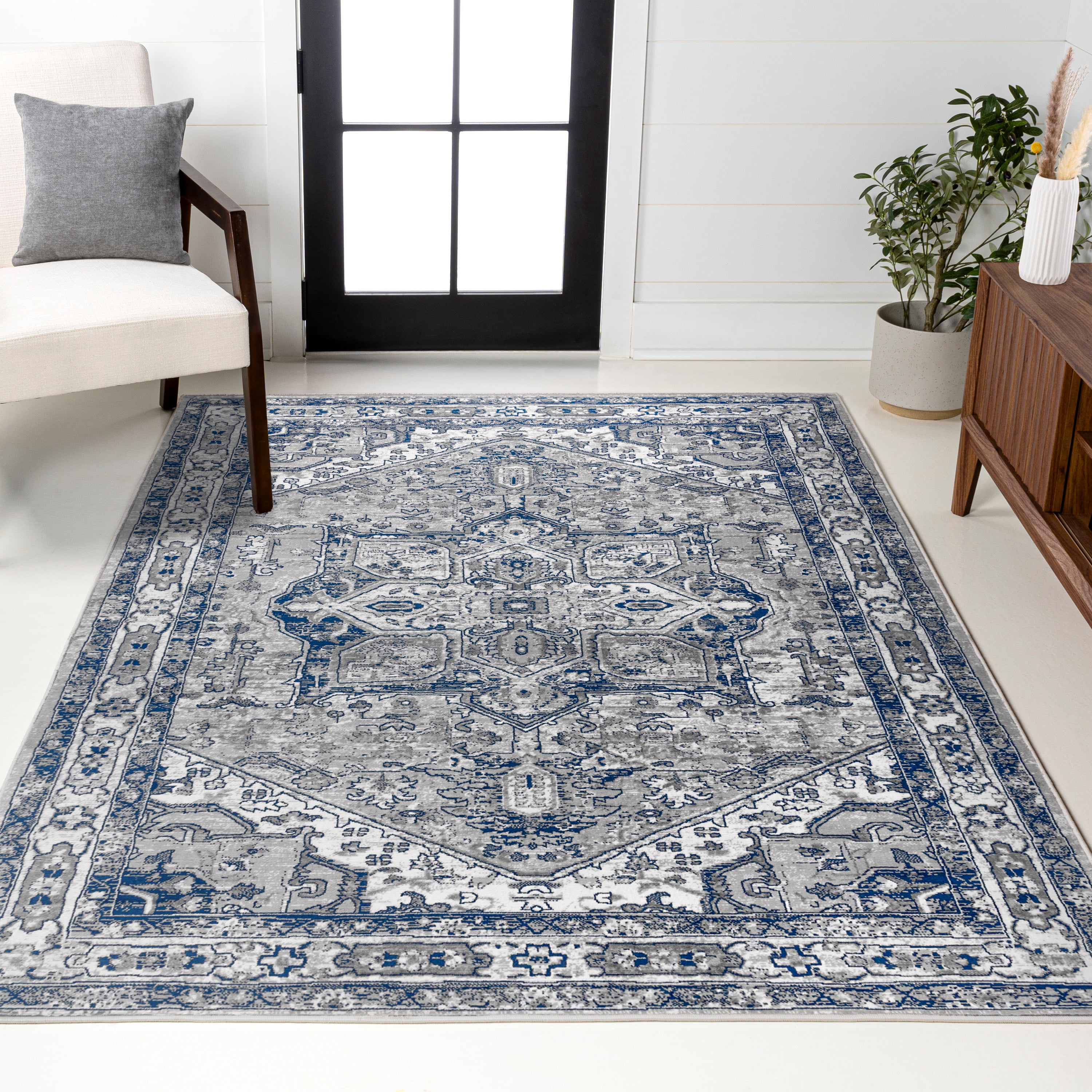 JONATHAN Y MODERN PERSIAN 4 x 6 Area Rug, Vintage Medallion - Light ...