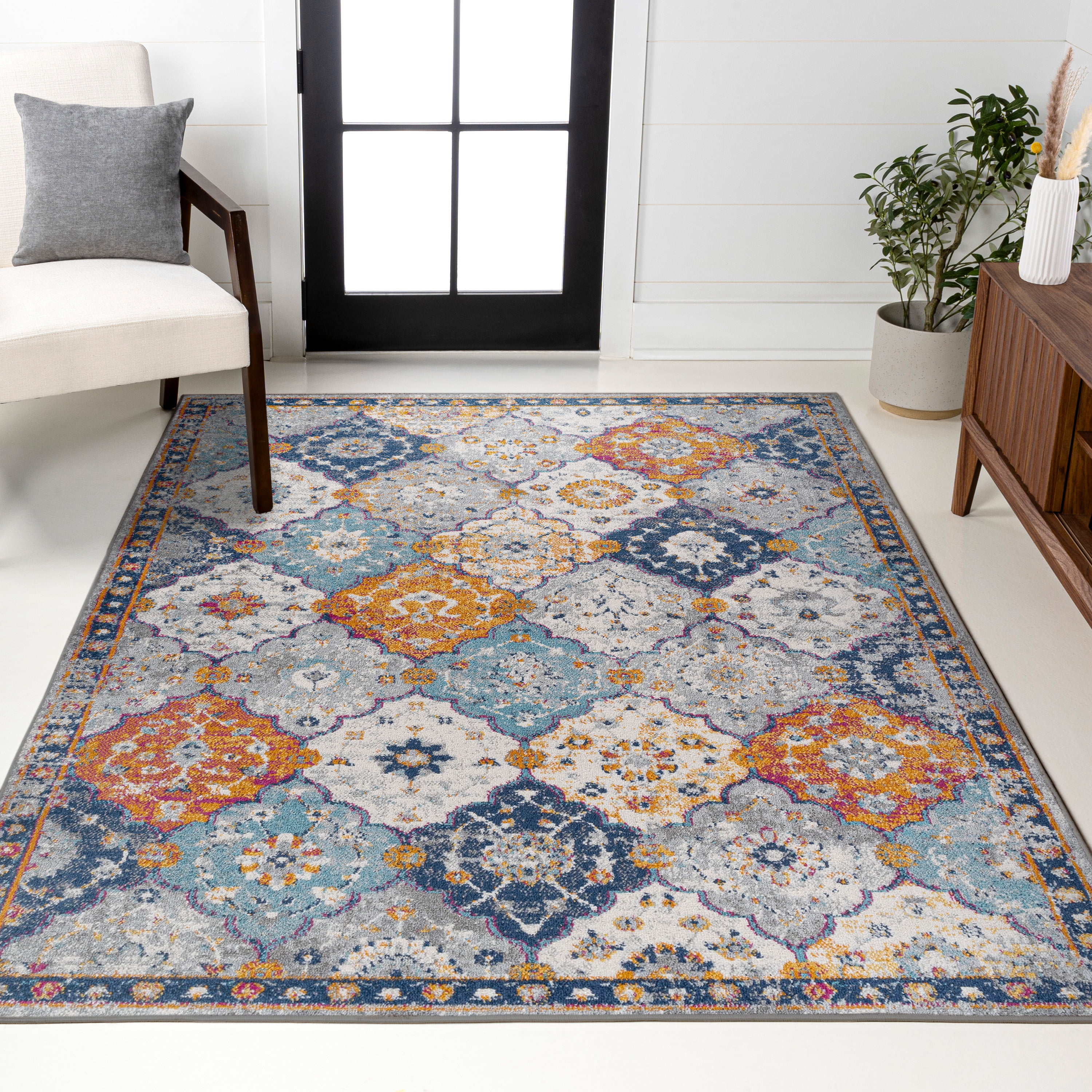 JONATHAN Y MODERN PERSIAN 3 x 5 Area Rug, Kirman Bohemian Medallion ...