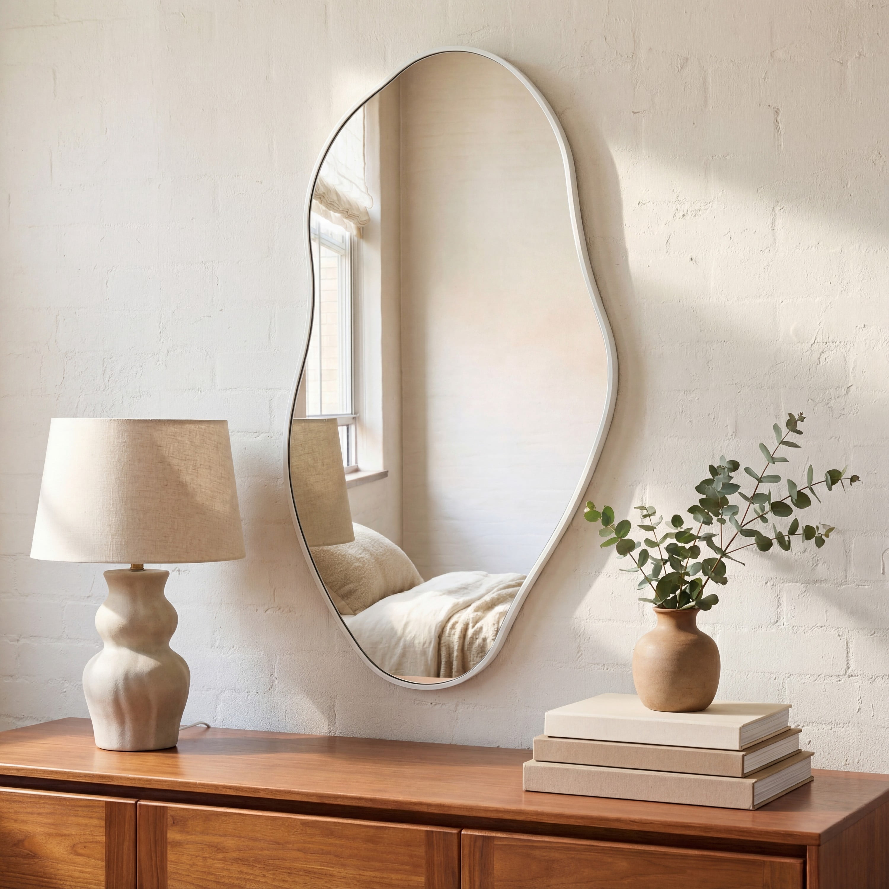 JONATHAN Y MIR200A Everly 20 in. W x 42 in. H Large Irregular Framed ...