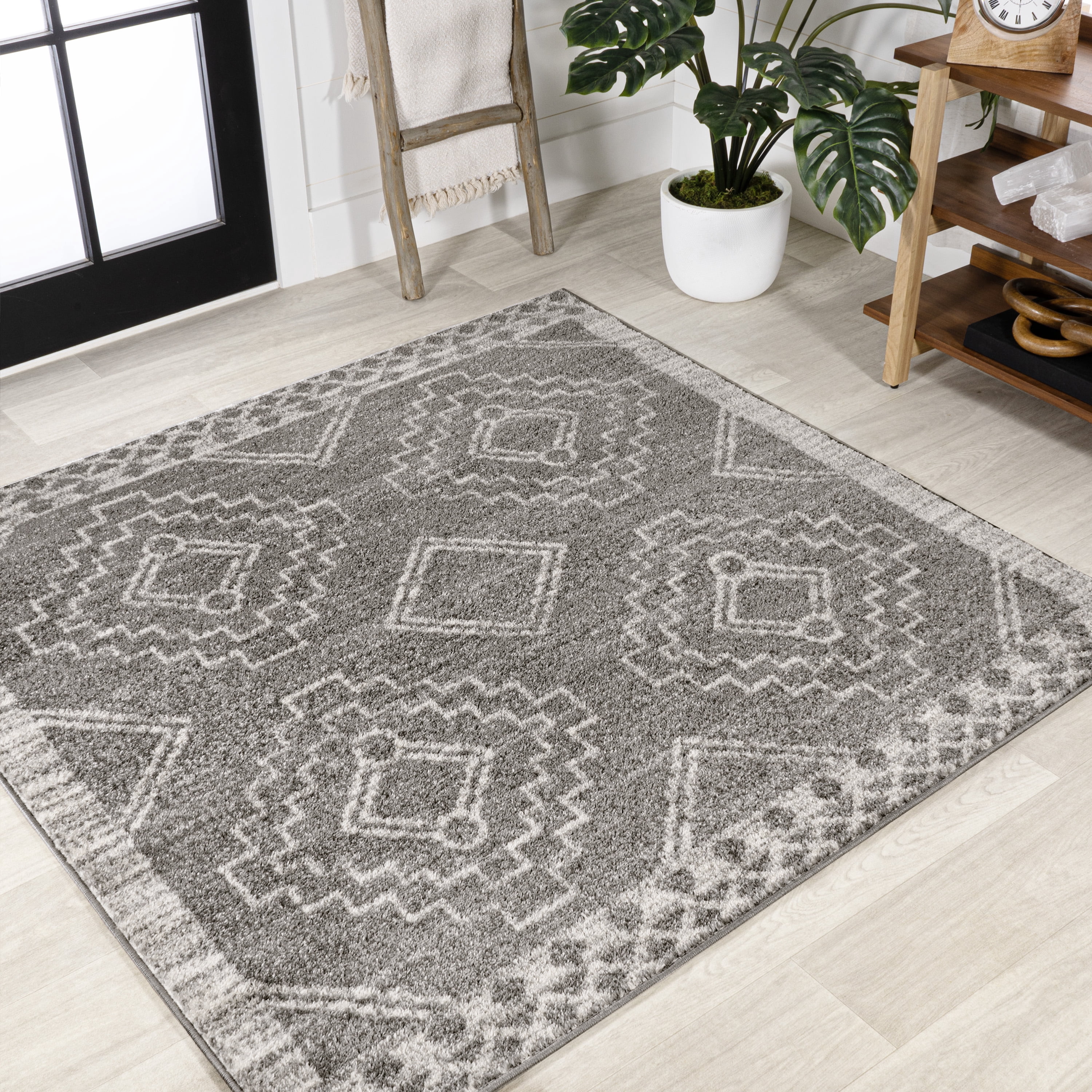 JONATHAN Y MOROCCAN HYPE 8' Square Area Rug, Amir Moroccan Beni Souk ...