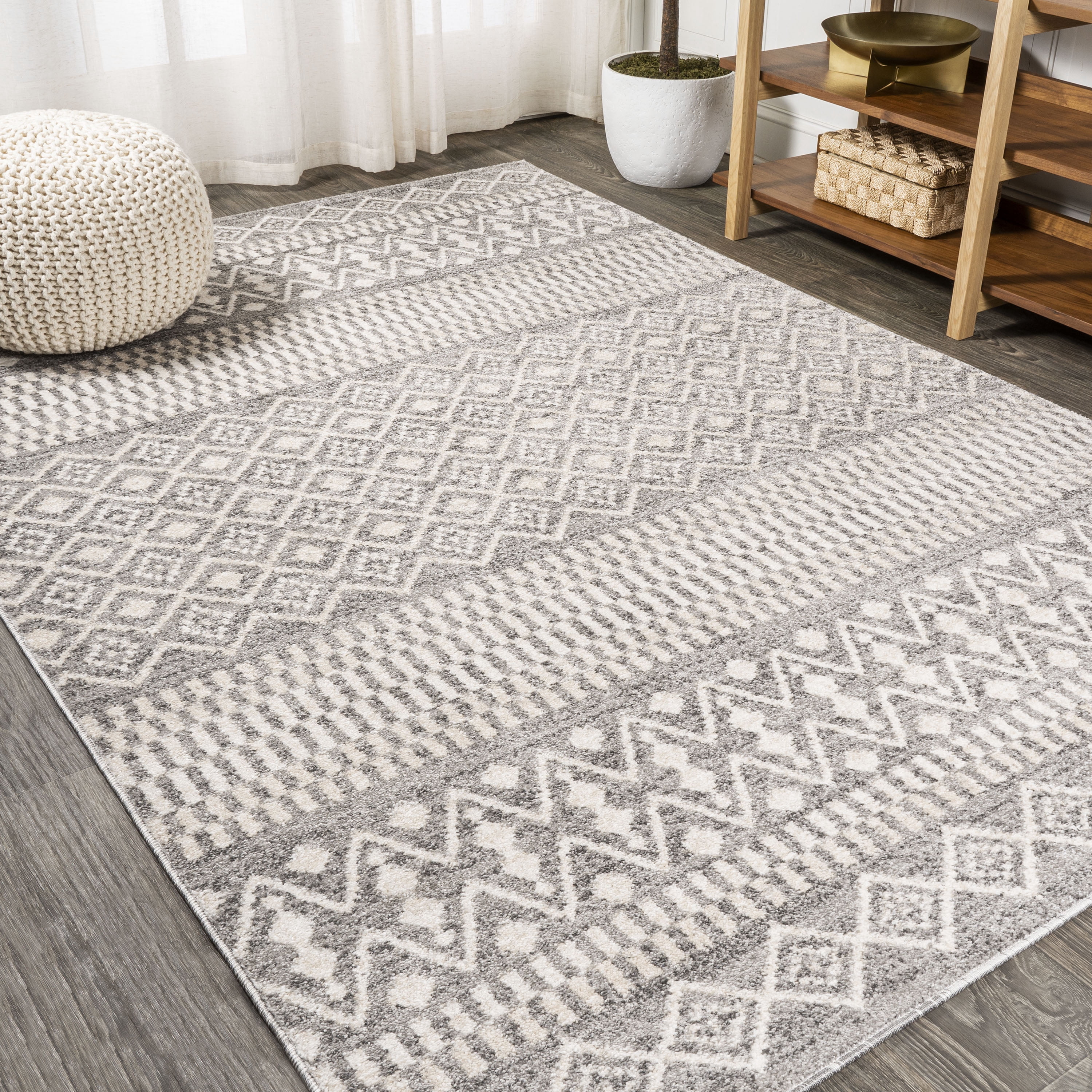 JONATHAN Y MOROCCAN HYPE 3 x 5 Area Rug, Ifrane Berber Geometric Stripe ...