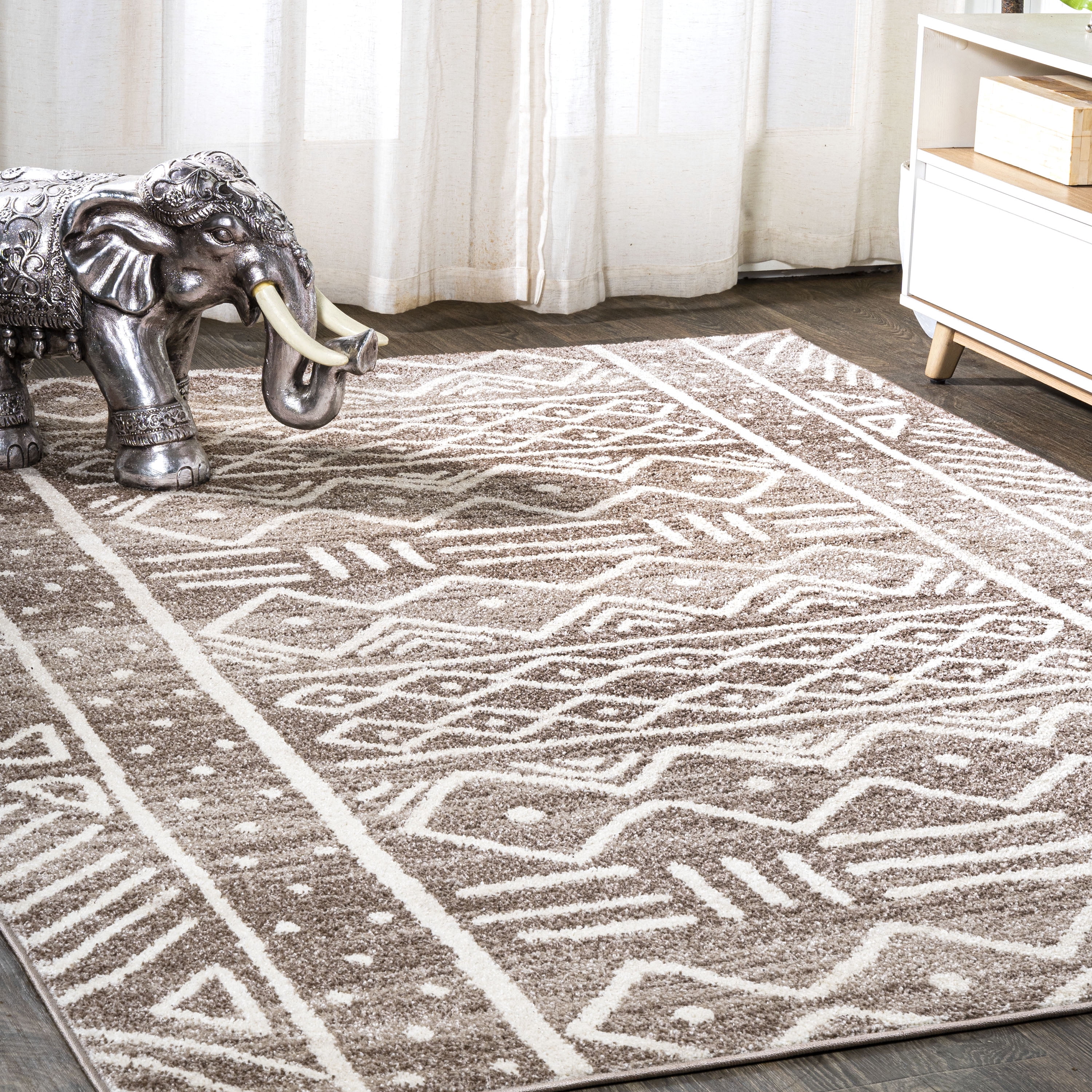 JONATHAN Y MOROCCAN HYPE 8 x 10 Area Rug, Amanar Tribal Geometric ...