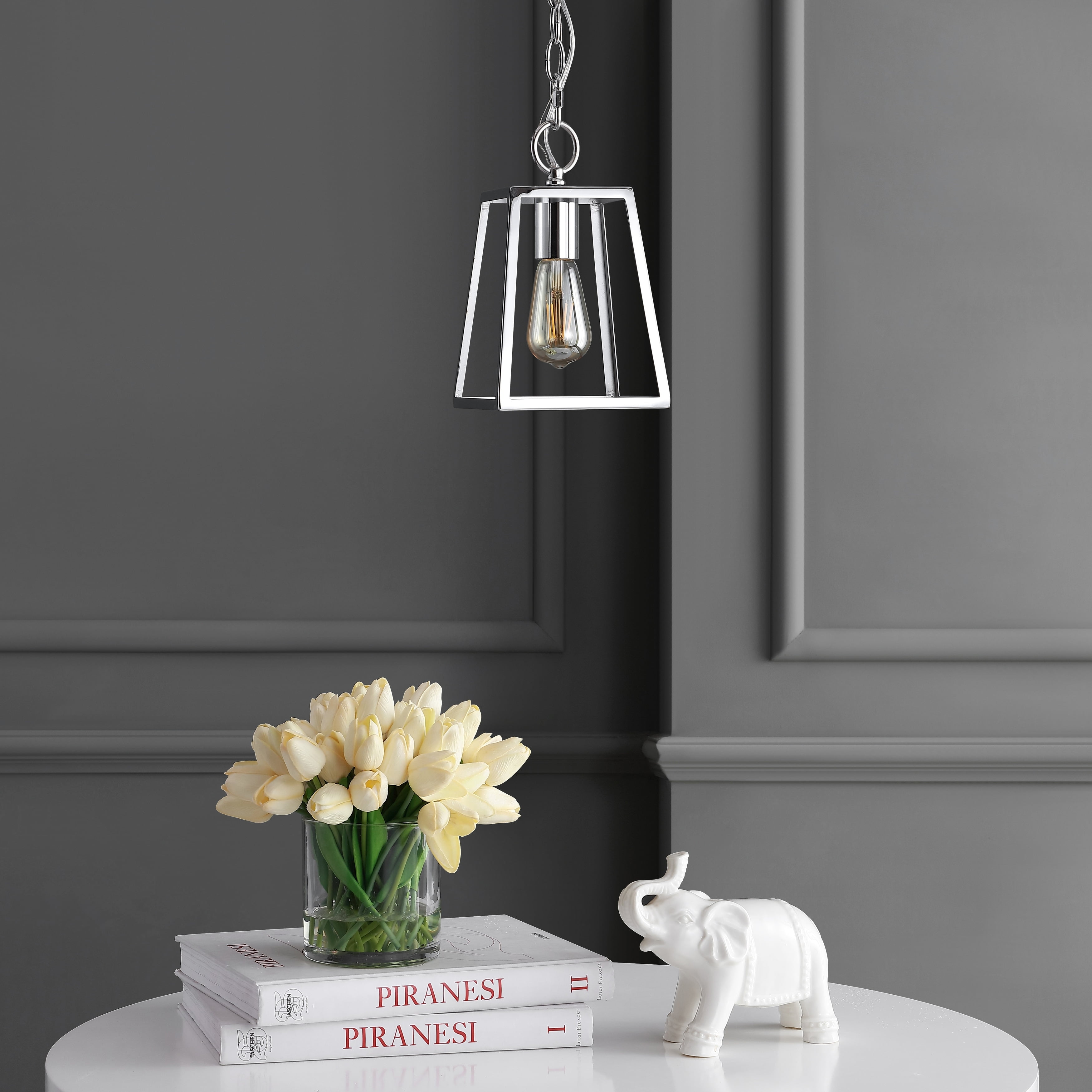JONATHAN Y Marais 6.25" Metal LED Pendant, Oil Rubbed Bronze by ...