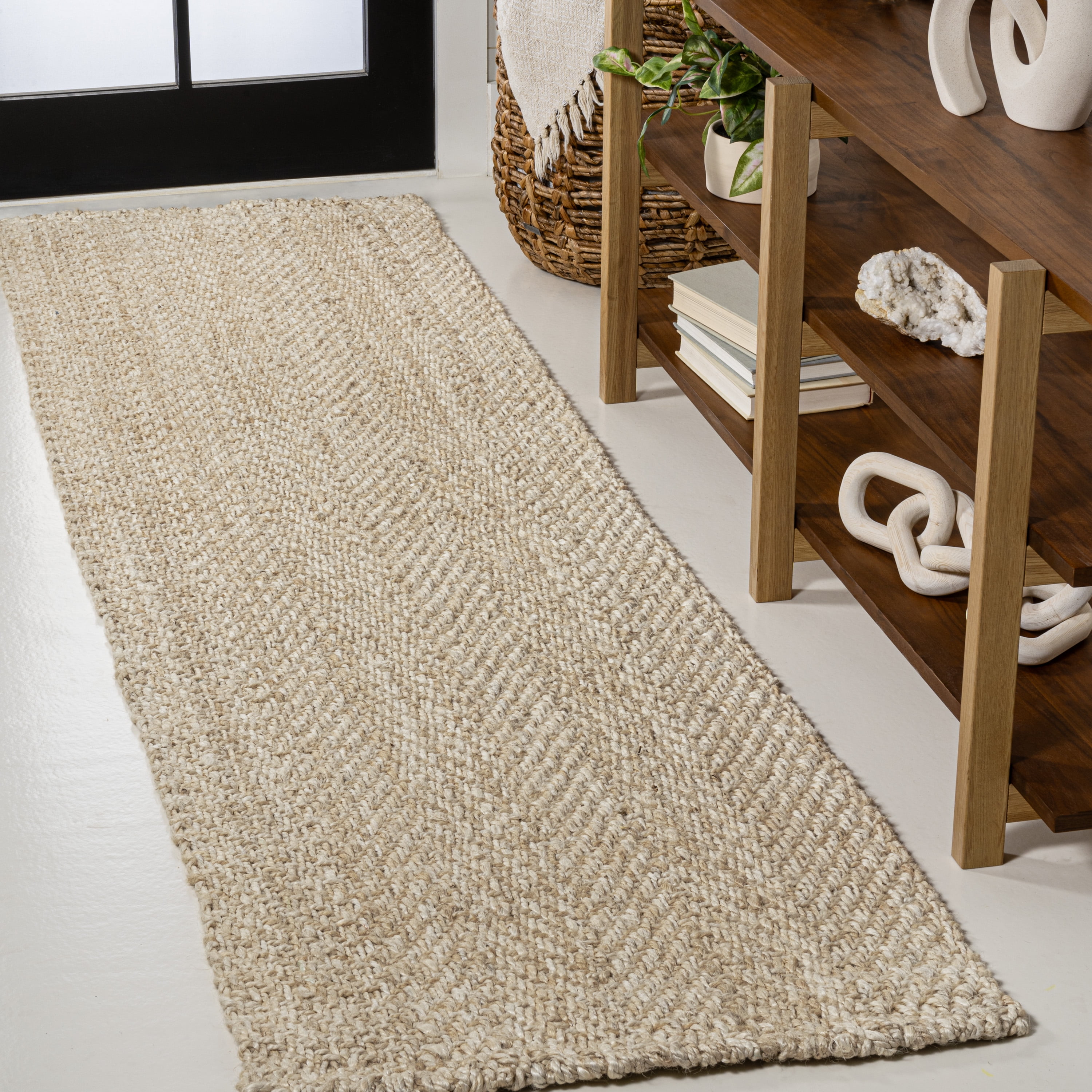 JONATHAN Y NATURAL FIBER 2 x 8 Runner Rug, Espina Hand Woven ...